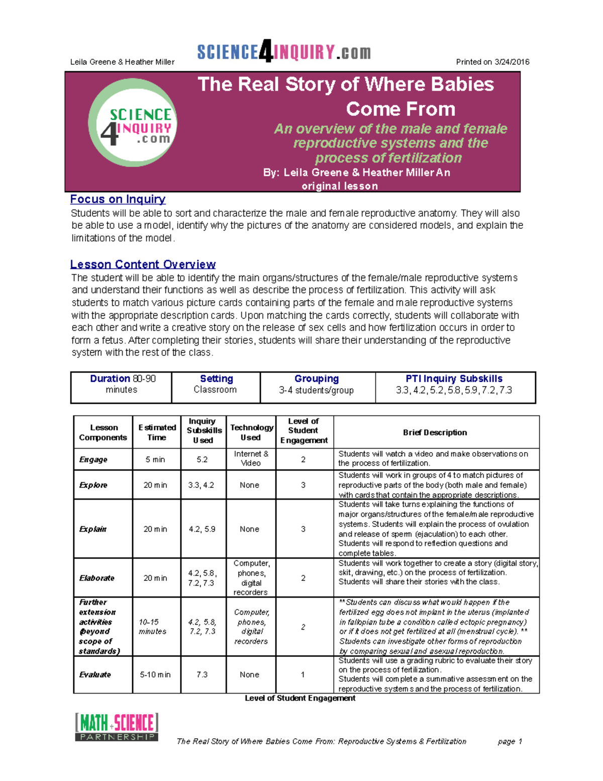 Human Reproduction Lesson Final - The Real Story of Where Babies Come ...