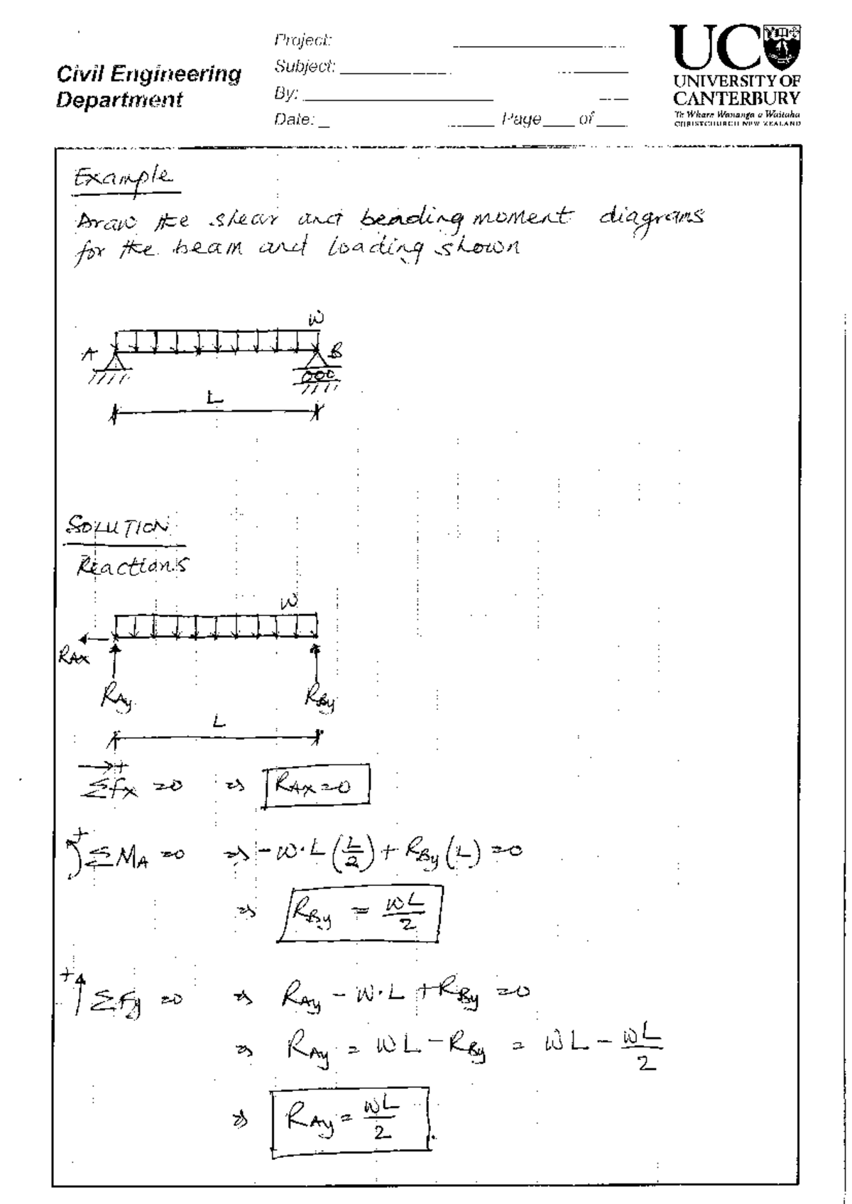 ENCN231 Beam Bending Example 02 - Solid Mechanics - Studocu