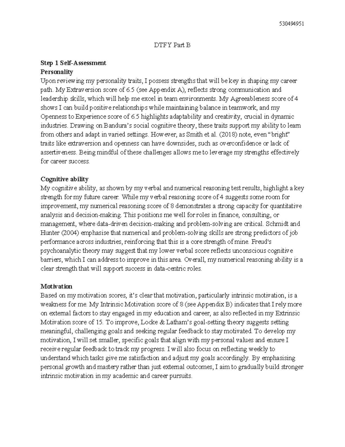 530494951 BUSS2000 DTFY Part B S224 - DTFY Part B Step 1 Self ...