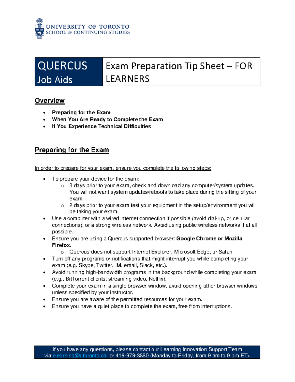Exam Prep Tip Sheet for Learners - Fall 2020 - If you have any ...