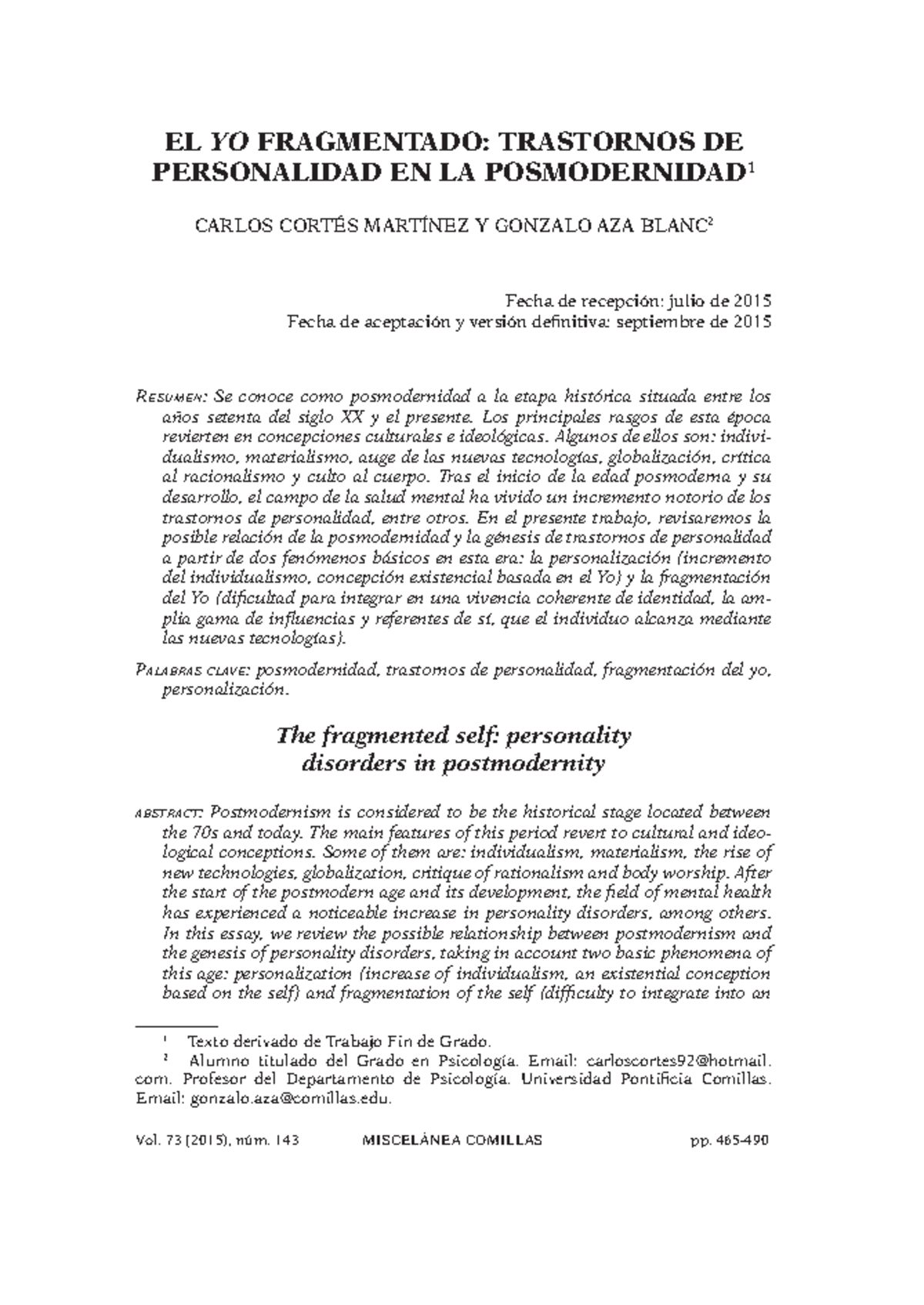 6416-Texto del artículo-14024-1-10-2016 0119 - 465 EL YO FRAGMENTADO ...