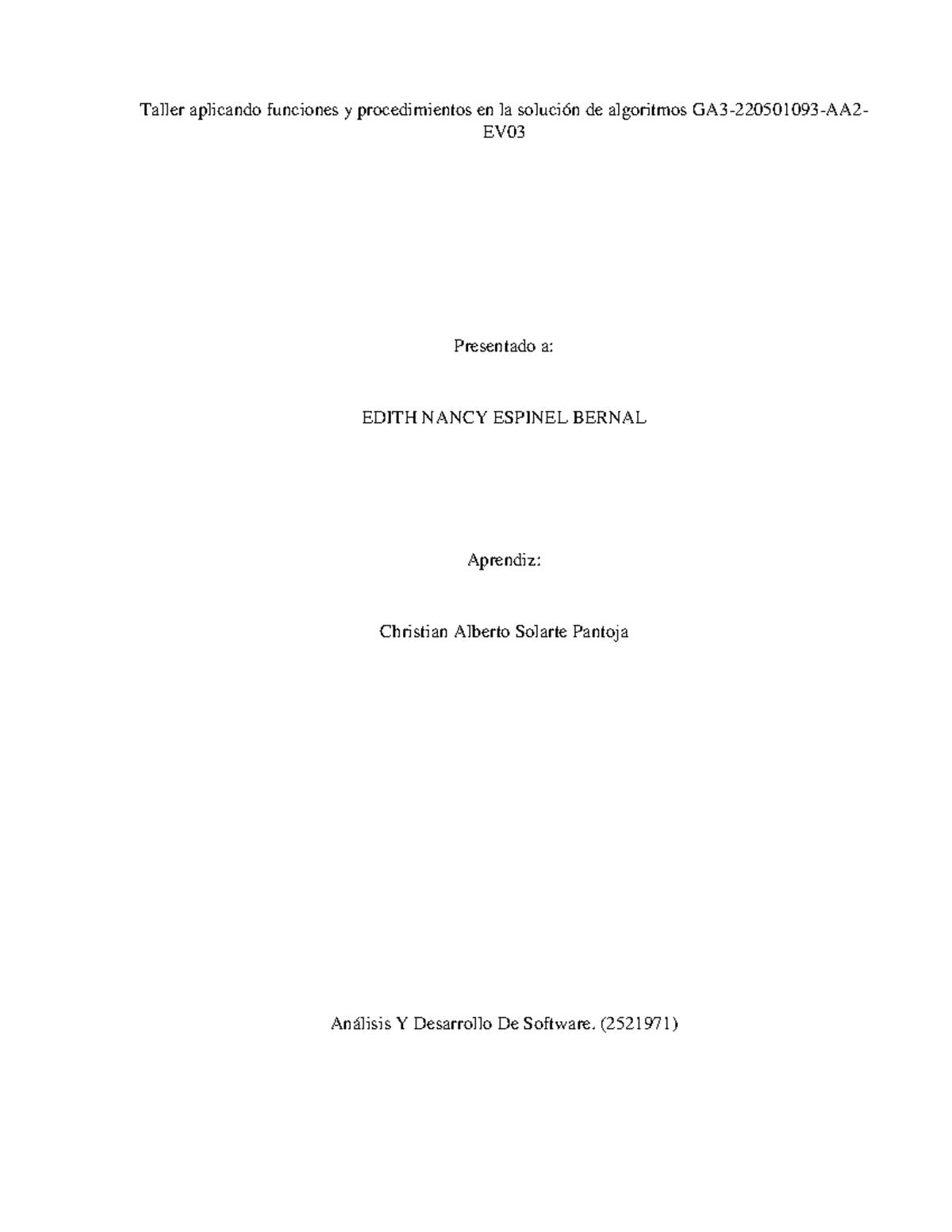 16 - sfsfsf - Taller aplicando funciones y procedimientos en la ...