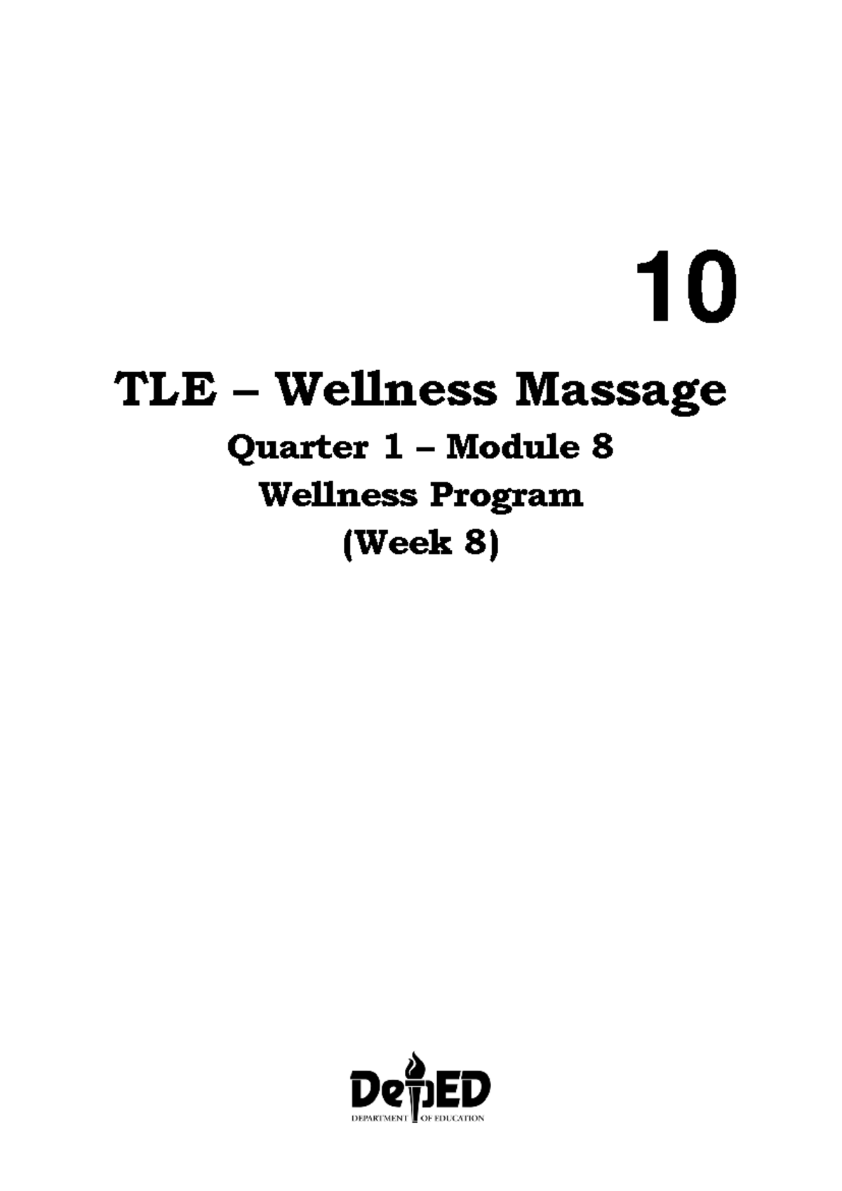 8 Q1 TLE Wellness Massage - 10 TLE – Wellness Massage Quarter 1 ...