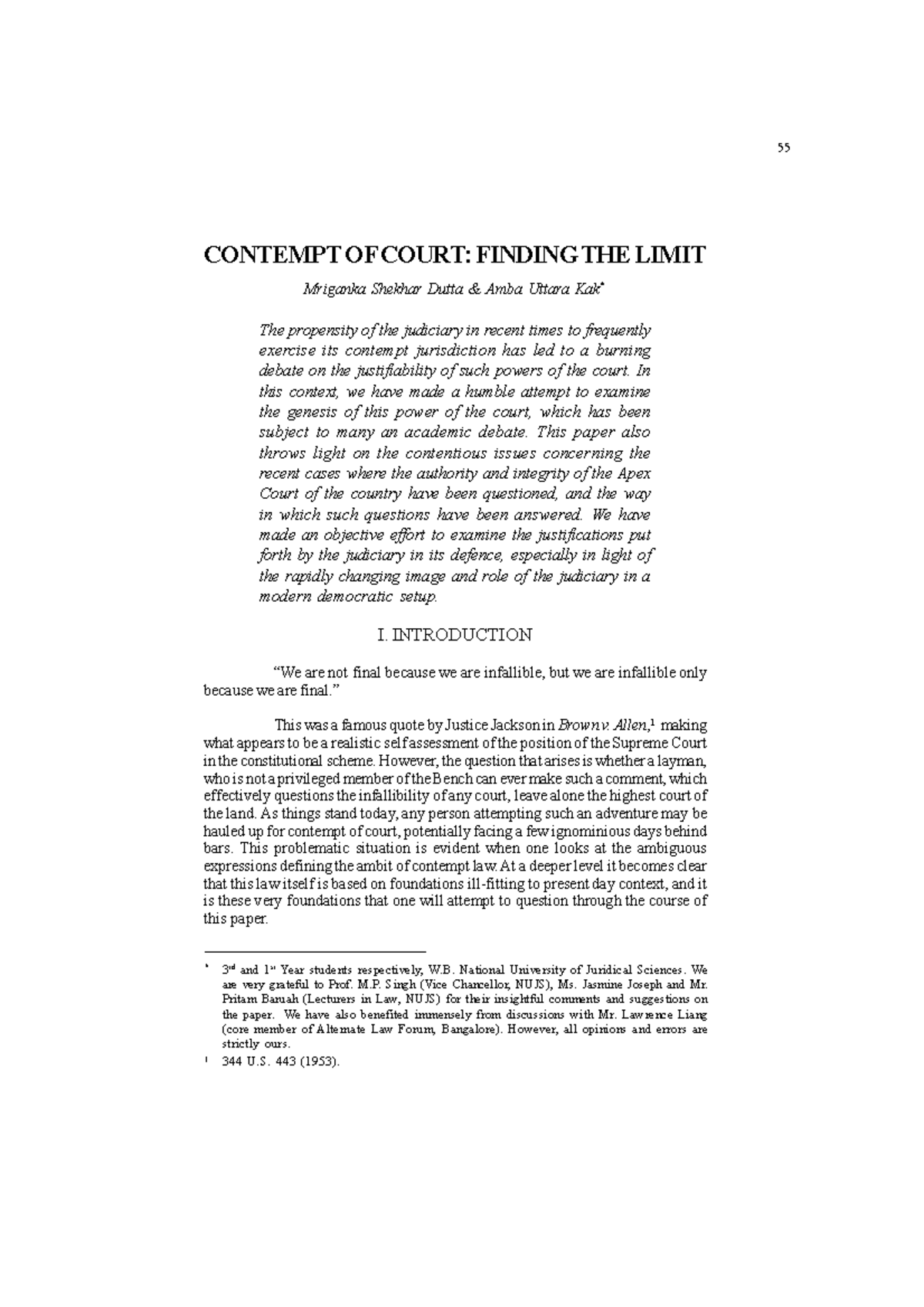 Contempt of Court - Finding the Limit - Competition Law & Consumer ...