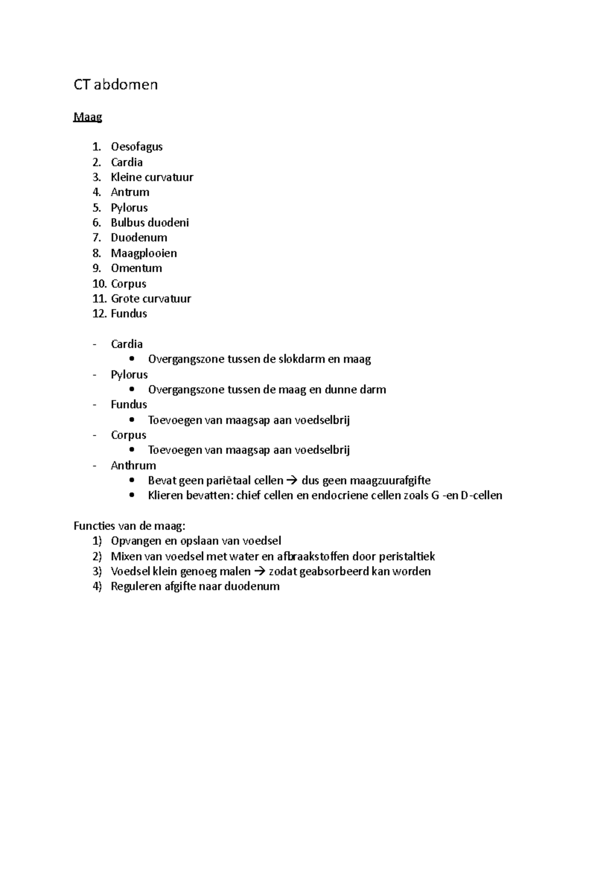 CT abdomen standaard + blanco - CT abdomen Maag Oesofagus Cardia Kleine ...