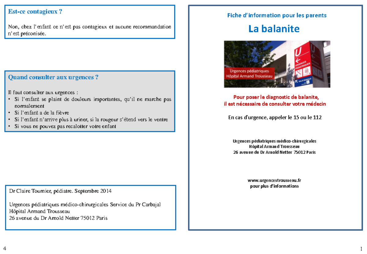 Balanite - englsih match - Fiche d’information pour les parents Pour ...