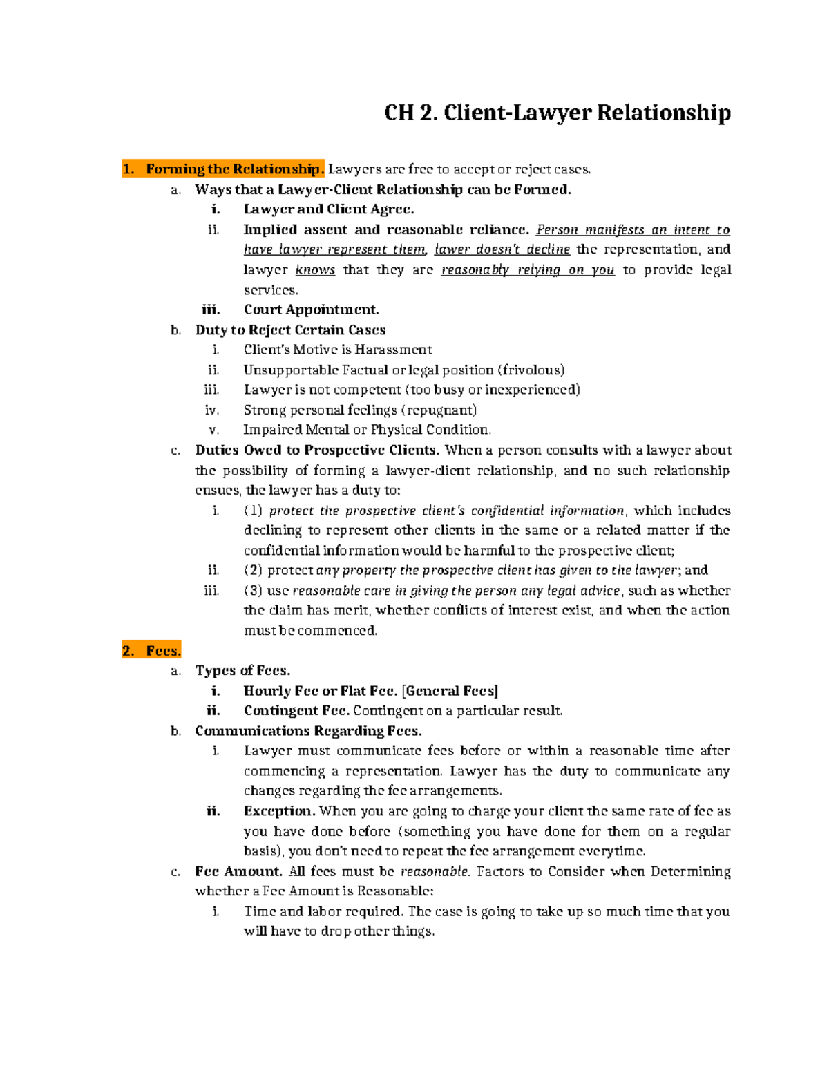 Module 2. The Lawyer Client Relationship - CH 2. Client-Lawyer ...