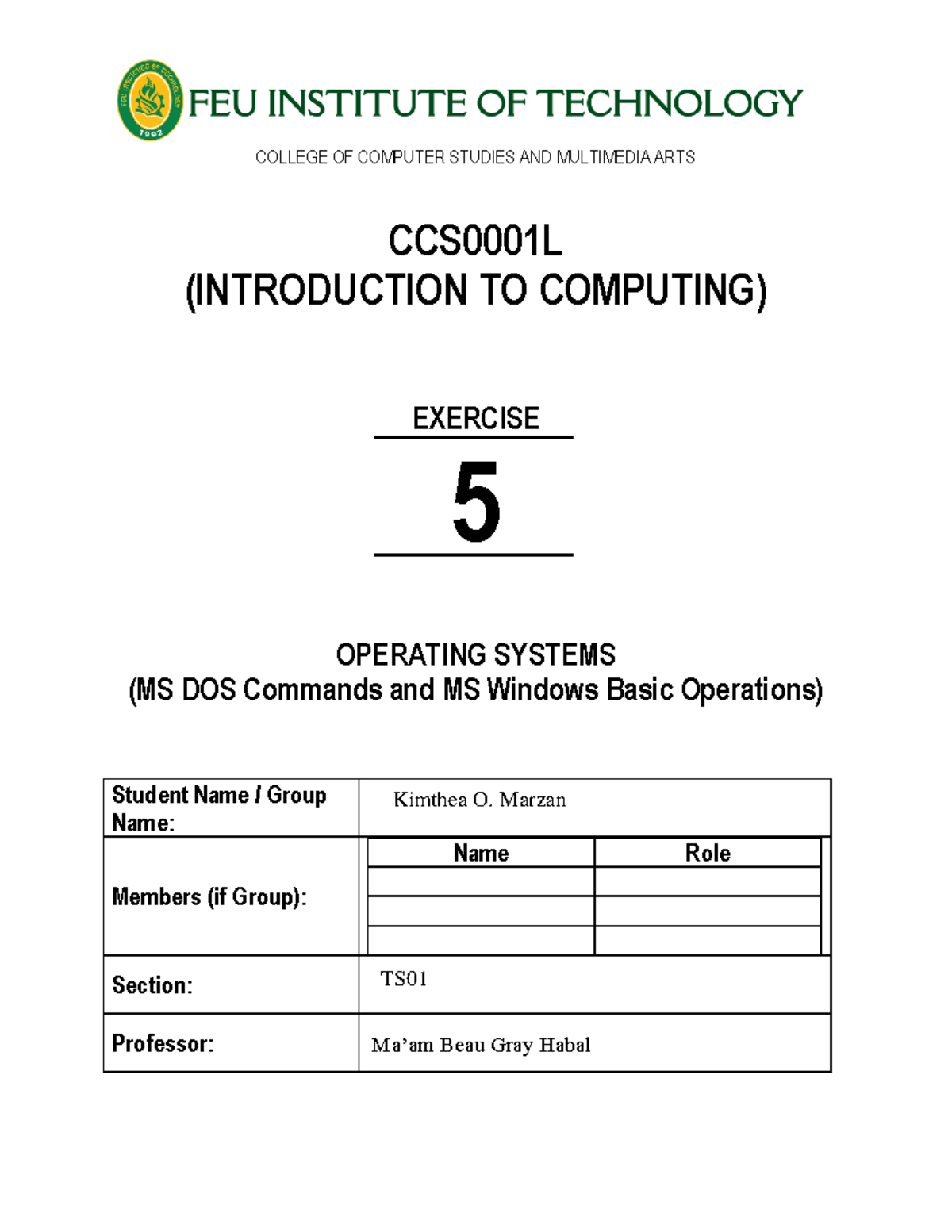 [M5- Technical 1] Software (Operating System) - Kimthea O. Marzan ...