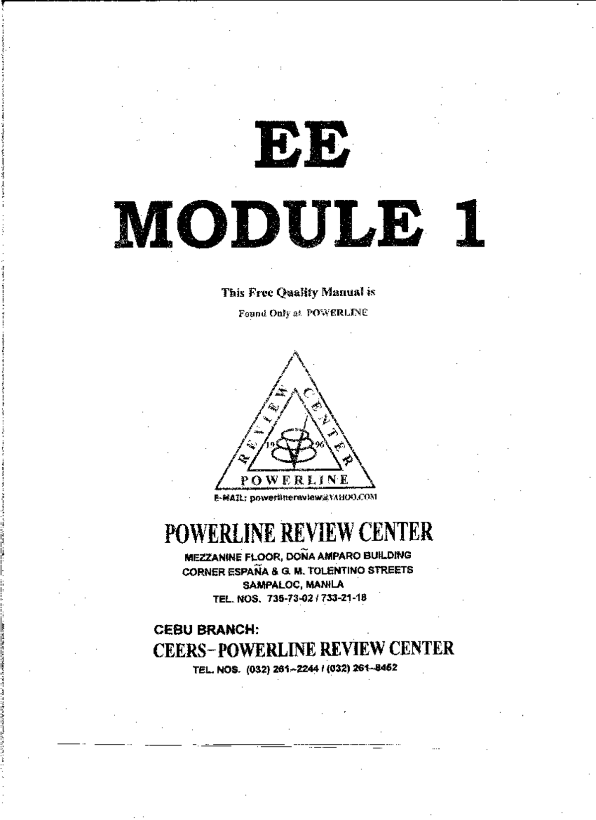 Pdfcoffee - Some notes - EE MODULE 1 This Free Quality Manual is Found ...