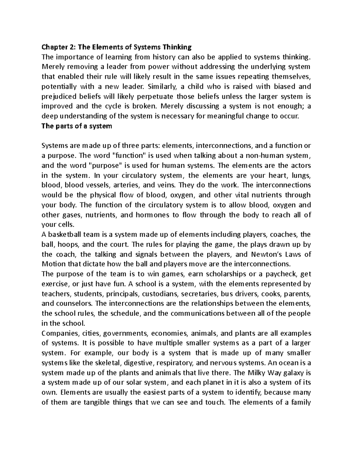 PART 2 The Art Of Thinking In Systems - Chapter 2: The Elements of ...