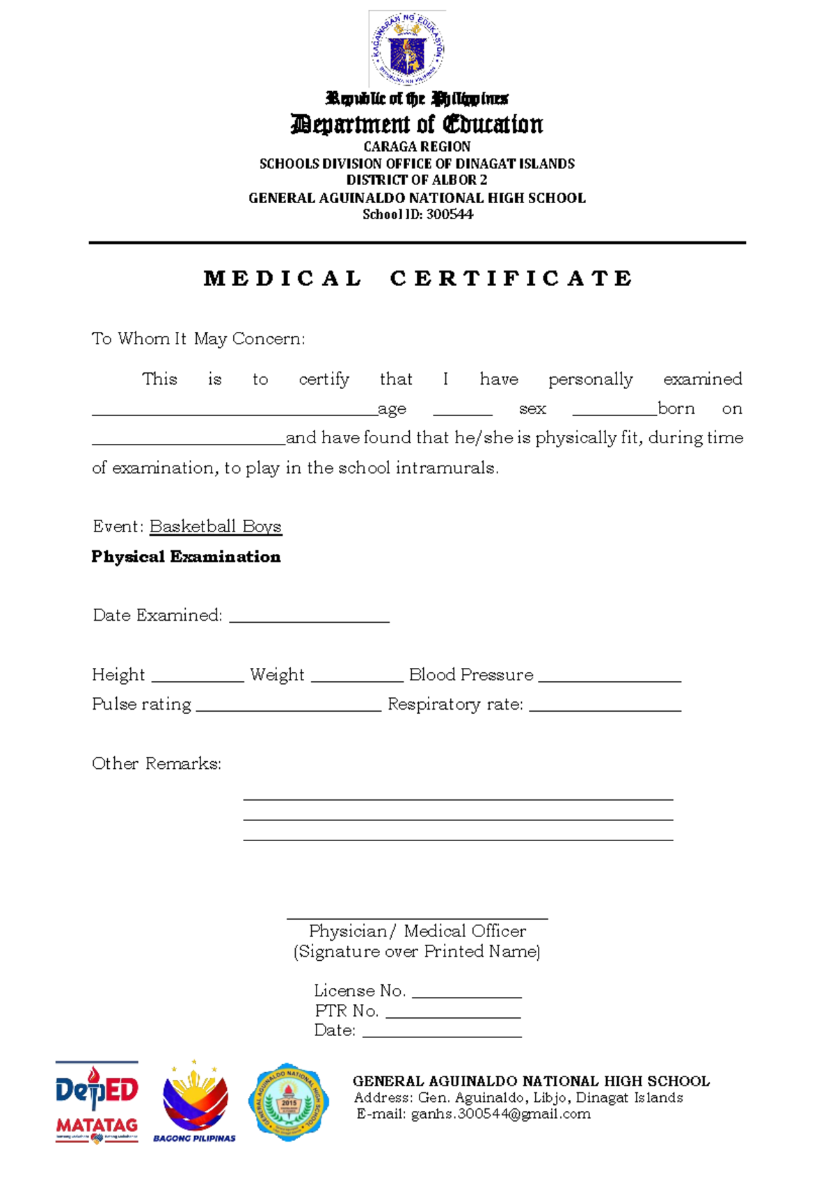 Medical- Certificate- Intrams - Republic of the Philippines Department ...