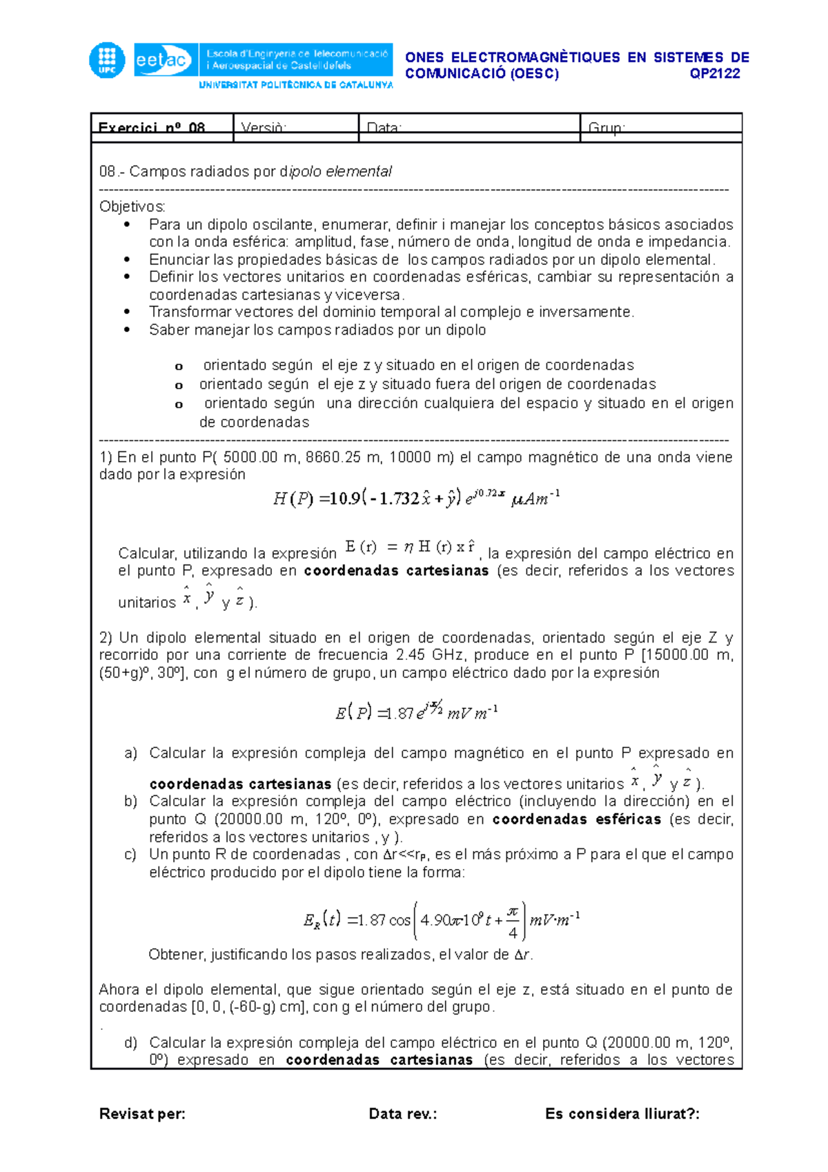 08 Camps radiats per dipol elemental - COMUNICACIÓ (OESC) QP 08 ...