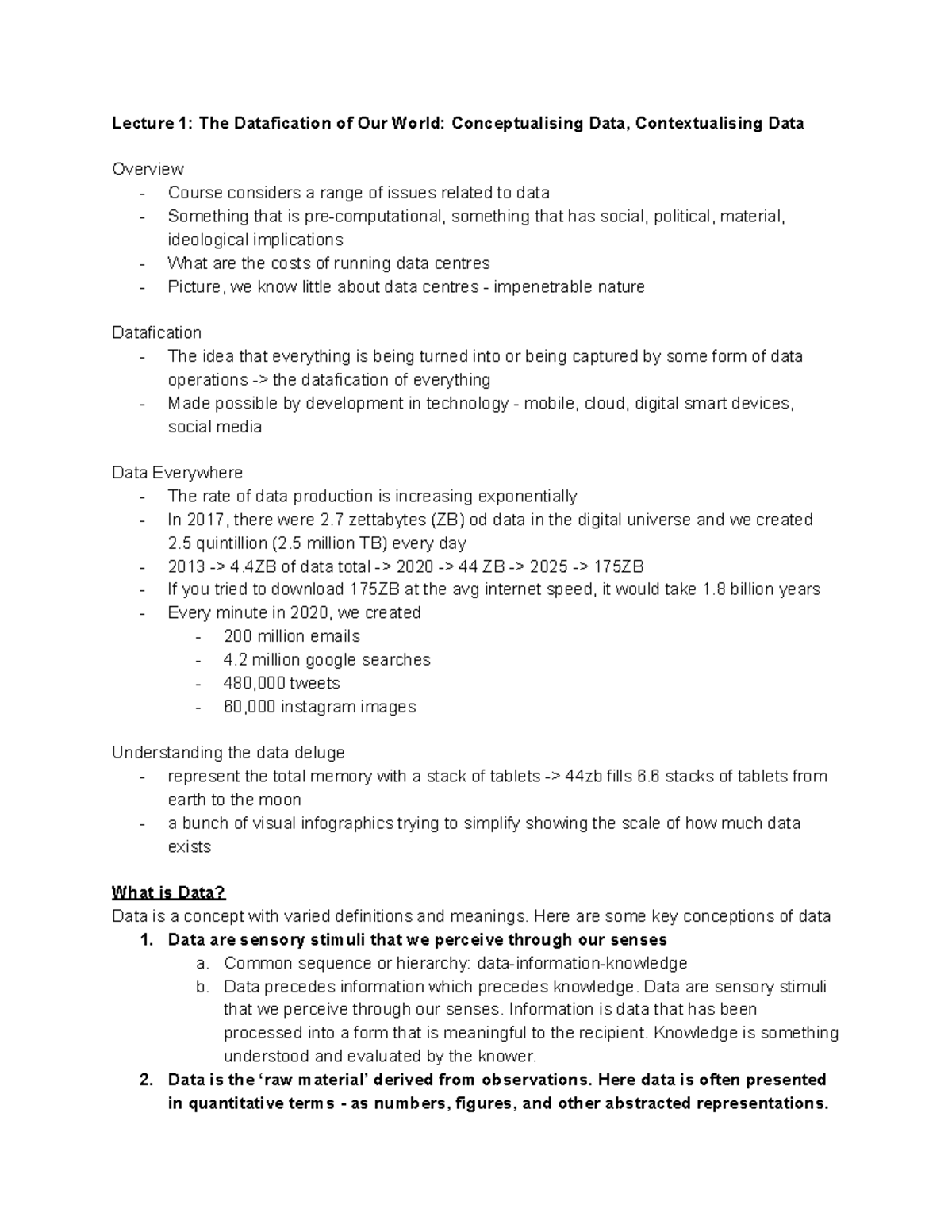 ARTS1092 Week 1-2 Notes - Arts1092 - UNSW Sydney - Studocu