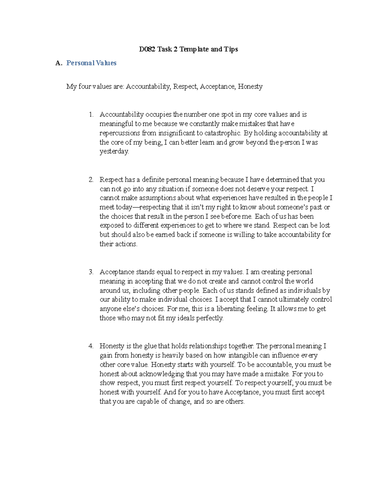 D082 Task 2 - Completed and passed PA - D082 Task 2 Template and Tips A ...