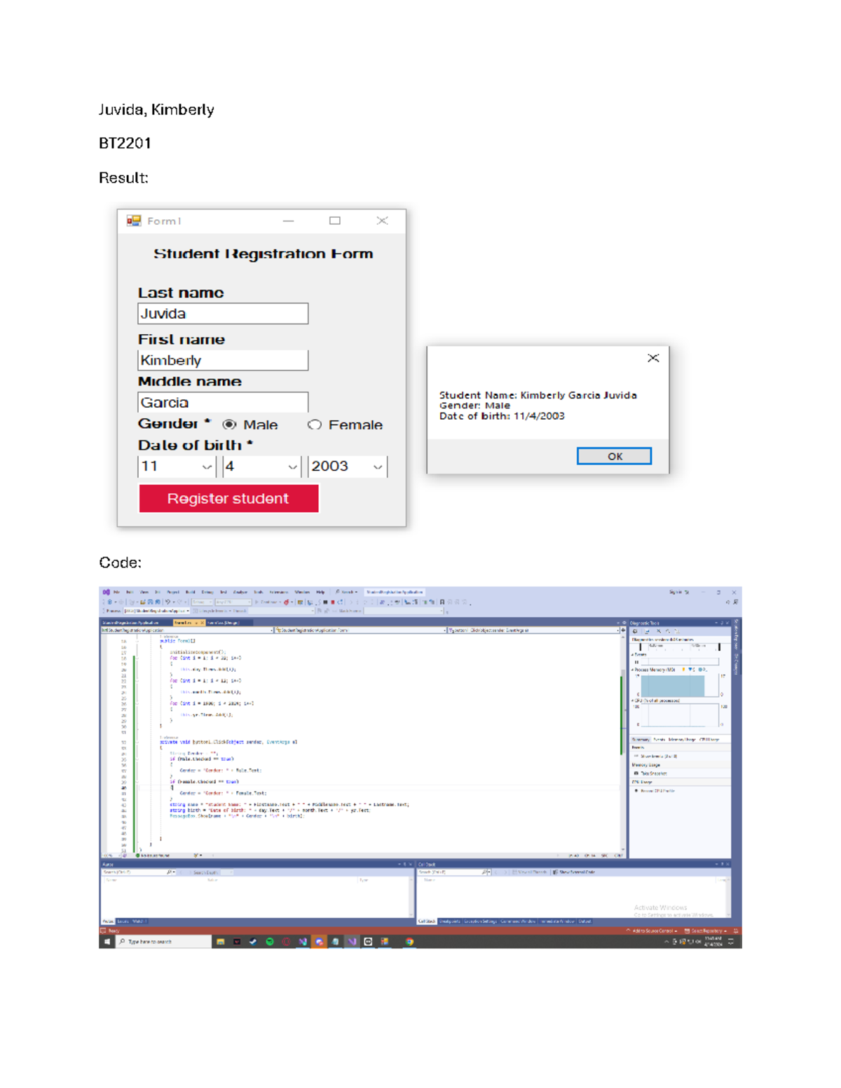 Juvida Lab Exer 05 - Information Technology - Juvida, Kimberly BT ...