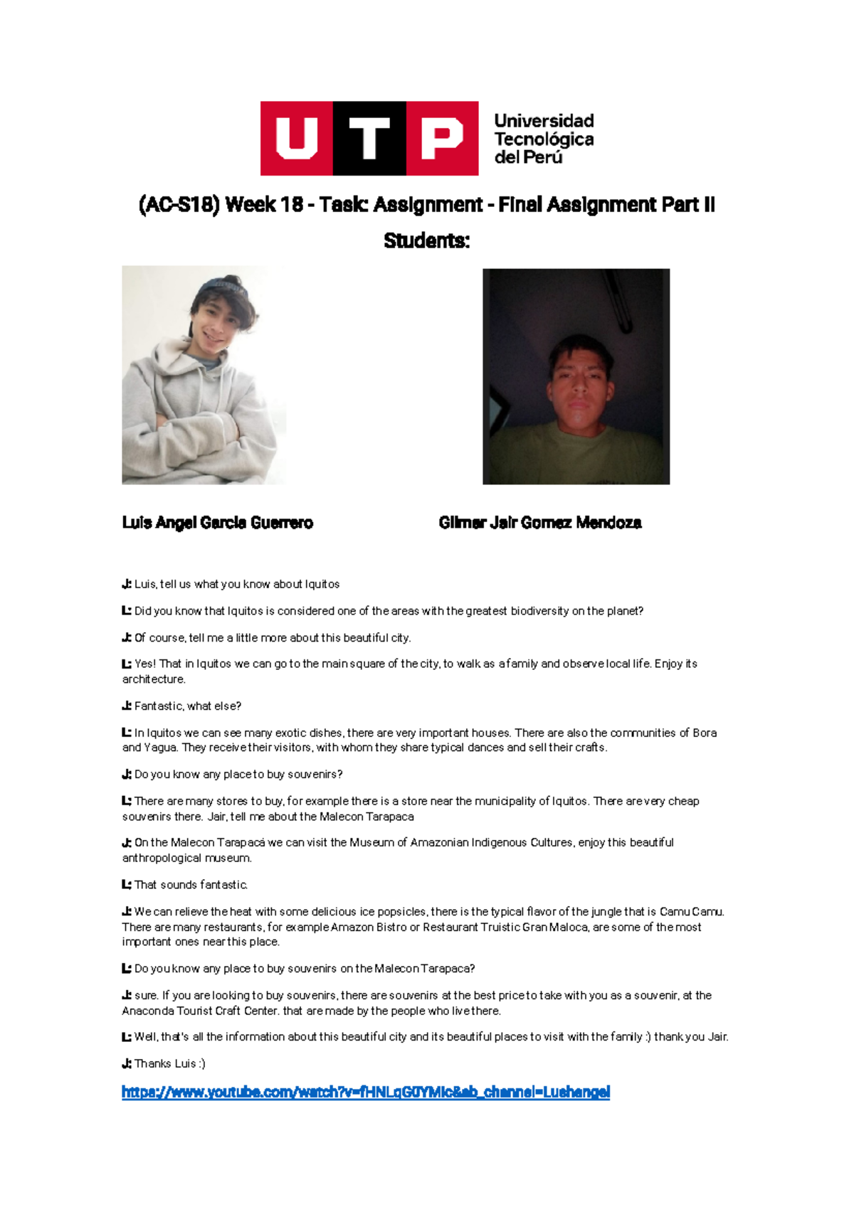 Ac S18 Week 18 Task Assignment Final Assignment Part Ii L Yes