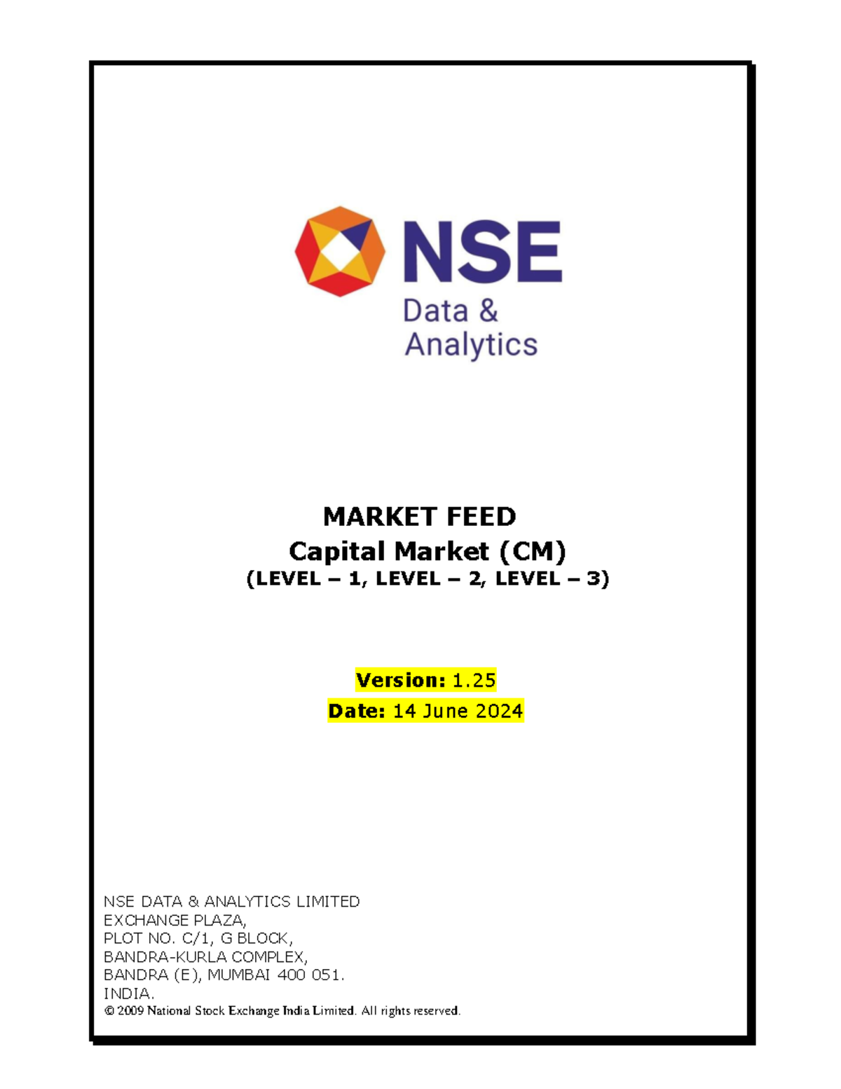 Realtime Technical Specification CM segment - MARKET FEED Capital ...