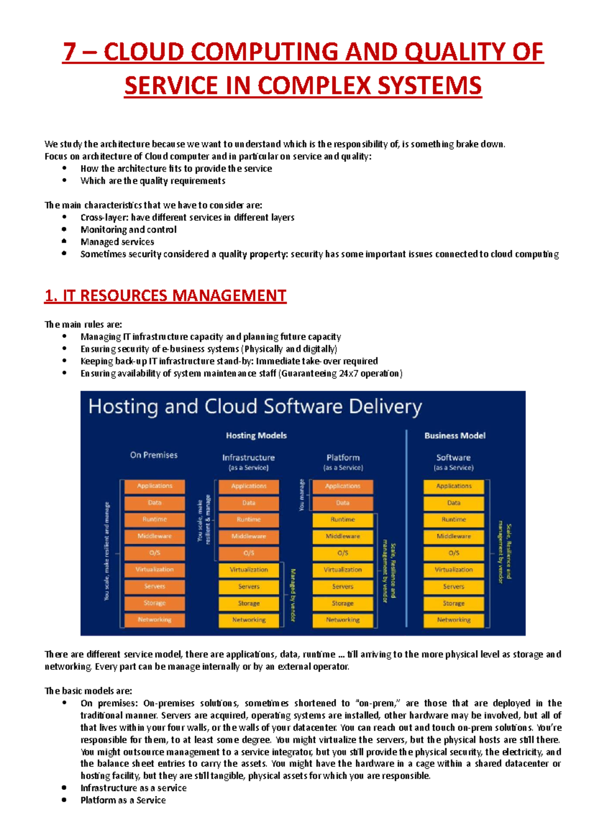 7V-Cloud architectures and Qos - 7 – CLOUD COMPUTING AND QUALITY OF SERVICE IN COMPLEX SYSTEMS ...