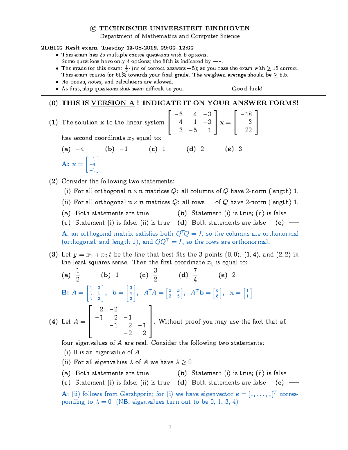 2DBI00-2019 0813-answers ddfv - ©c TECHNISCHE UNIVERSITEIT EINDHOVEN ...