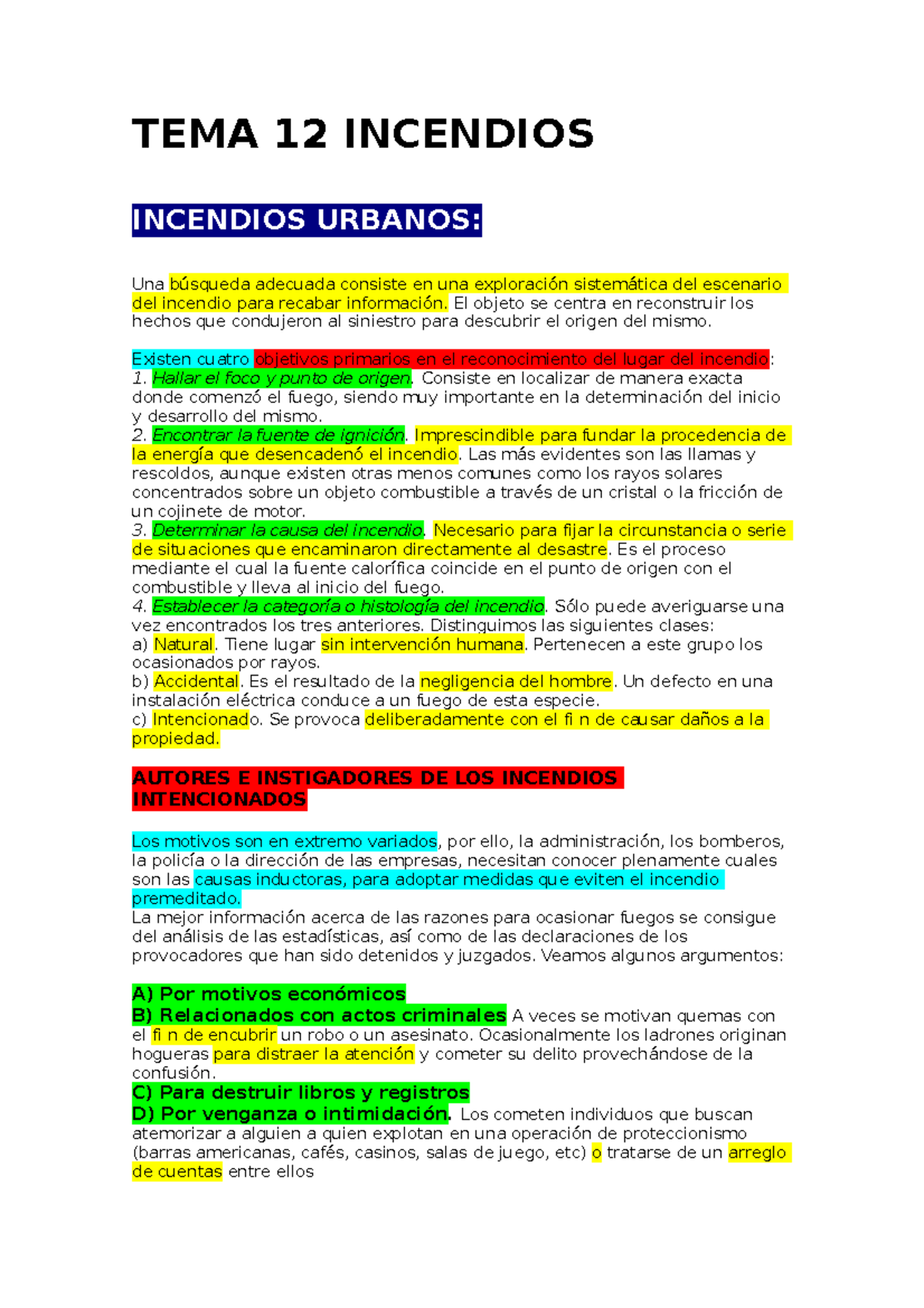 Tema 12 - Incendios libro - TEMA 12 INCENDIOS INCENDIOS URBANOS: Una ...