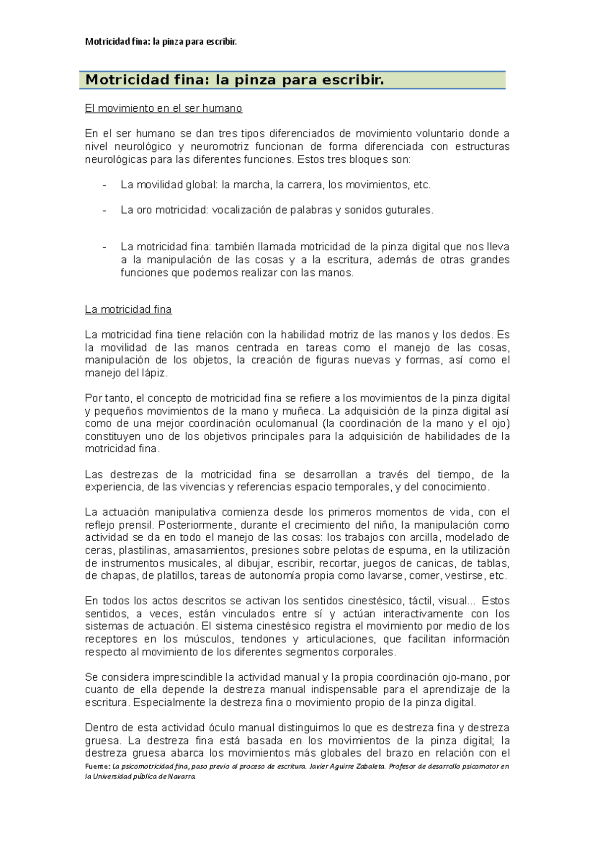 Motricidad-fina - ejercicios - Motricidad fina: la pinza para escribir ...