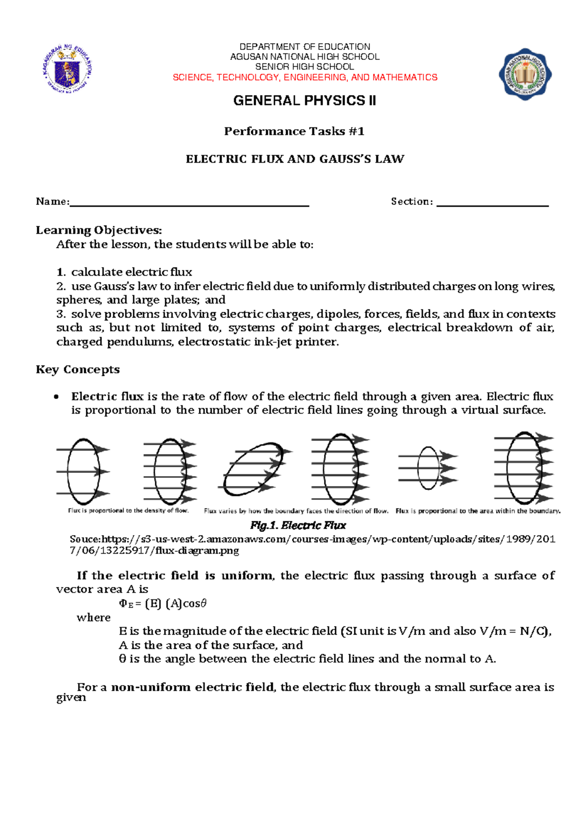 GP2 Performance Tasks 1 - DEPARTMENT OF EDUCATION AGUSAN NATIONAL HIGH ...