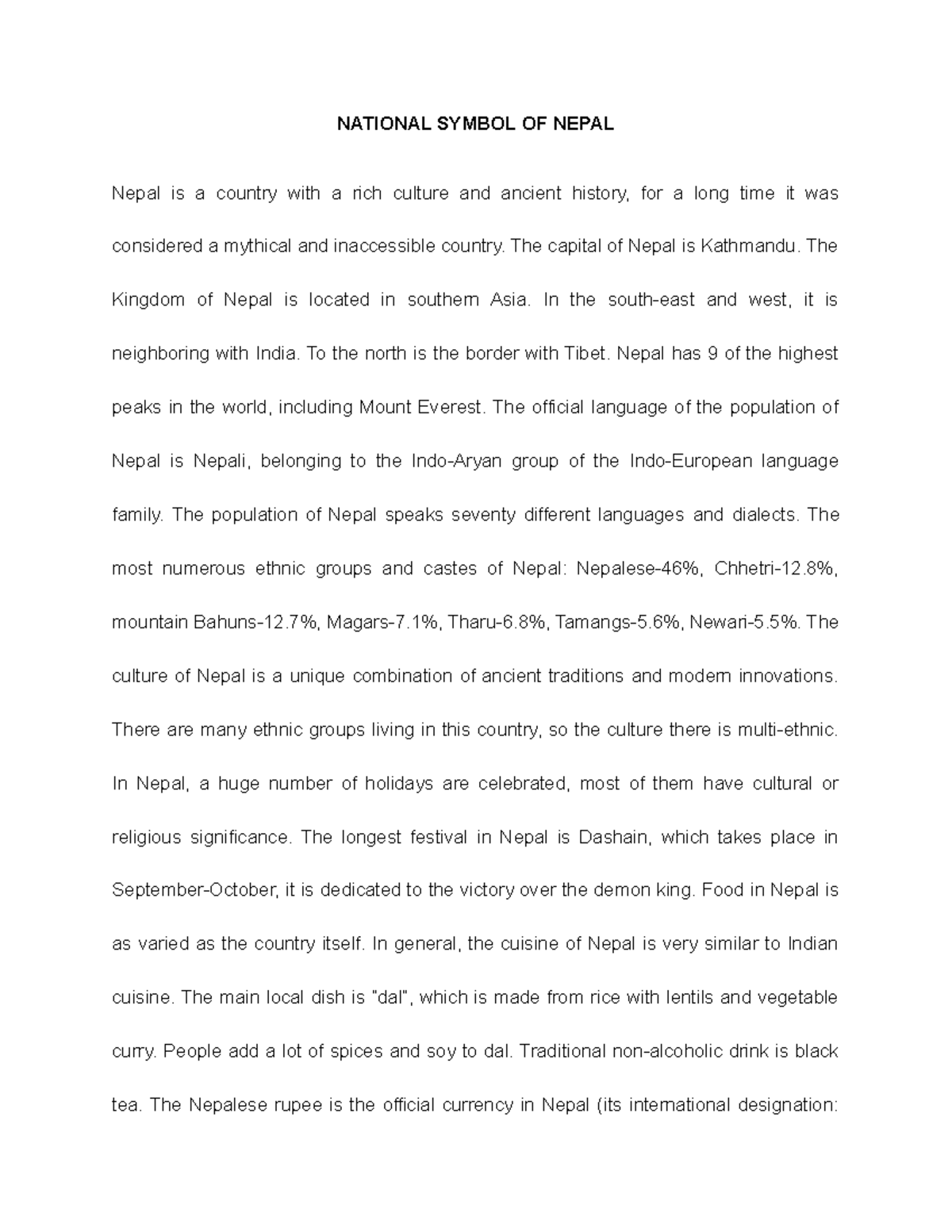 National Symbol OF Nepal - NATIONAL SYMBOL OF NEPAL Nepal is a country ...