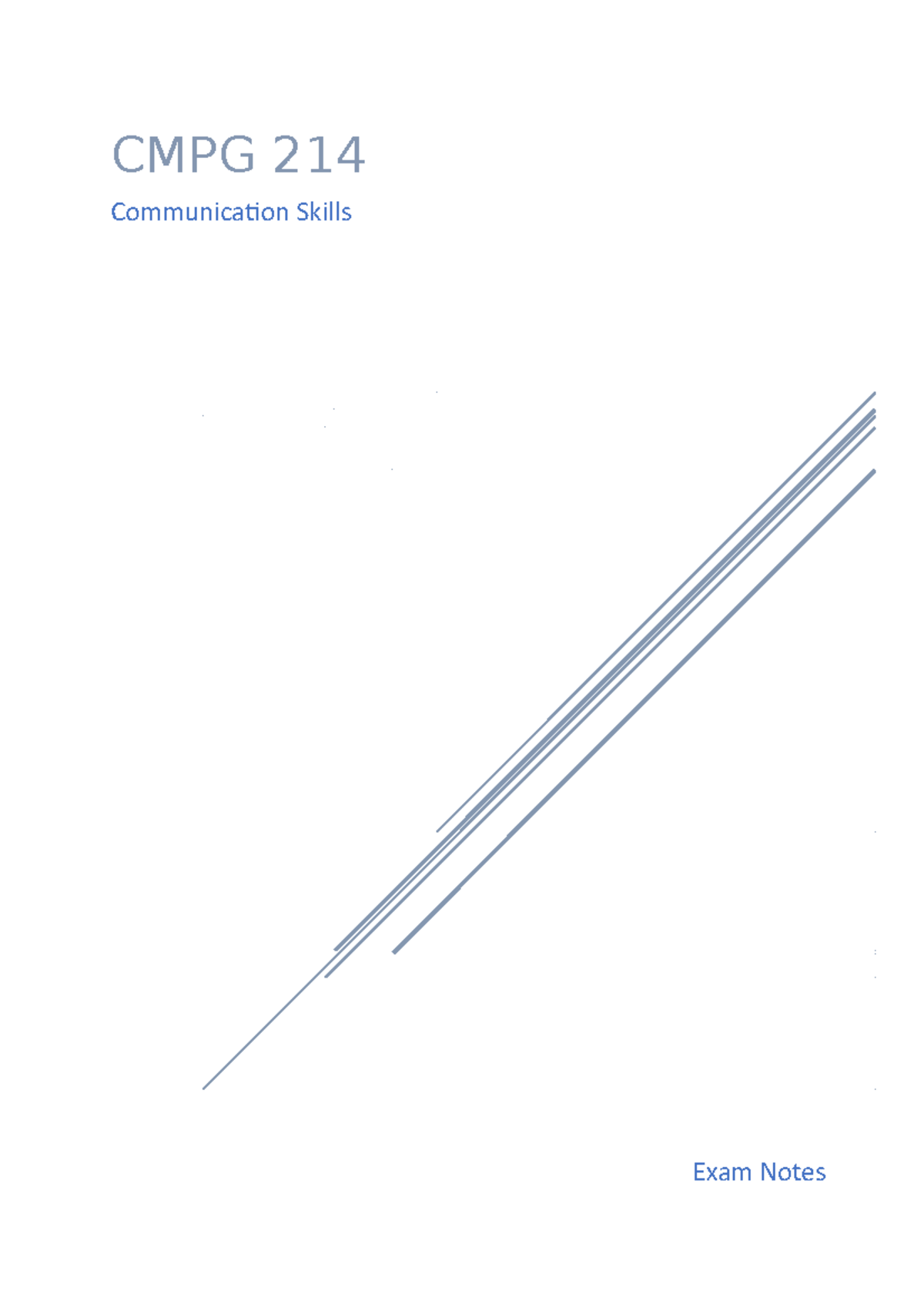 CMPG 214 Exam Notes - Summary Communication Skills - CMPG 214 ...