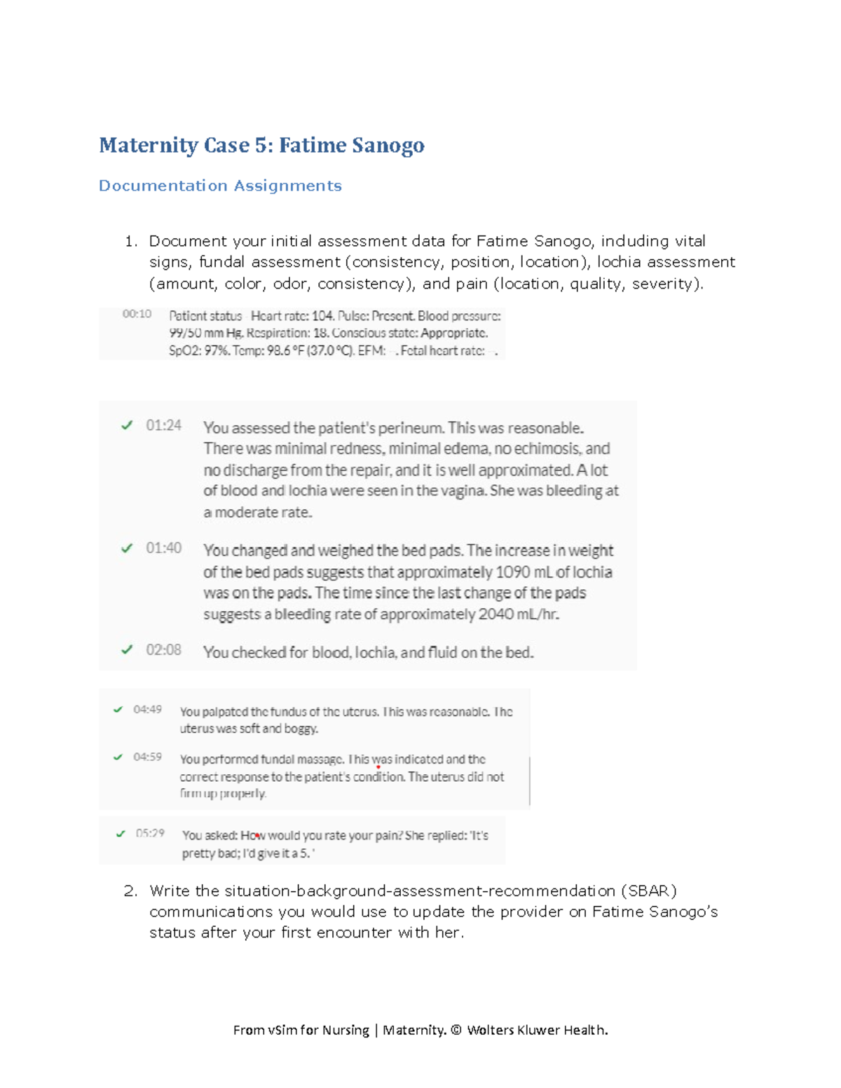 Mat Case 05 Fatime Sanogo v Sim2 DA - Maternity Case 5: Fatime Sanogo ...