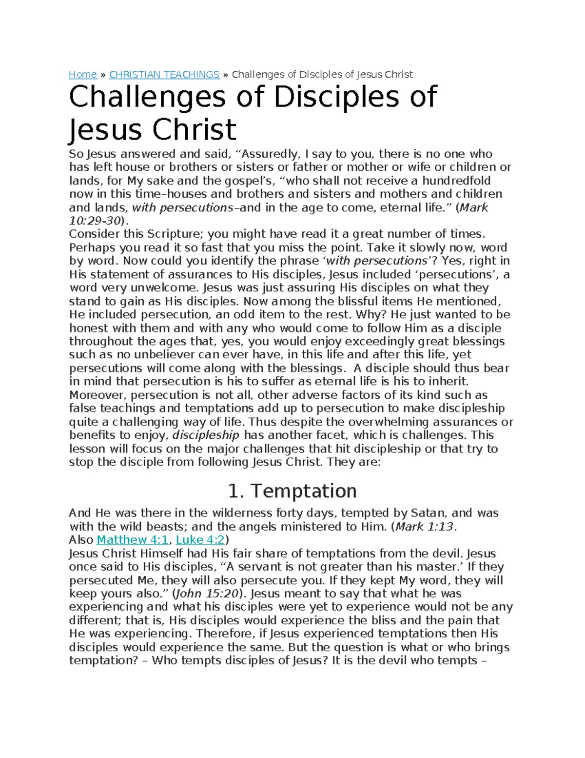 Challenges of disciple ship Performance tasks module 6 - Home ...