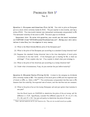 Problem Set 2 3203 - Problem Set 2 1 Yan Ji Question 1: Basic Concepts ...