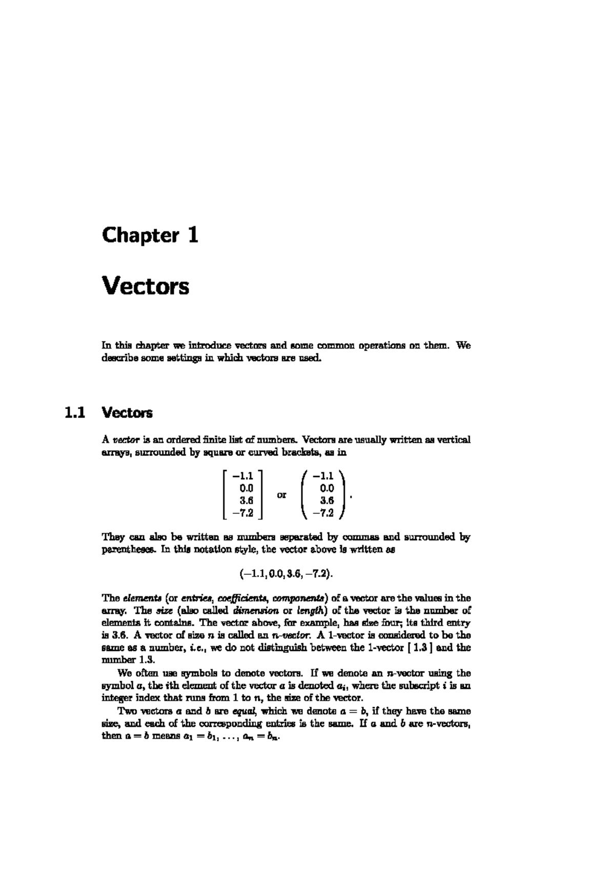 Chapter 1 - Vectors - aaaaa - Chapter 1 Vectors In this chapter we ...