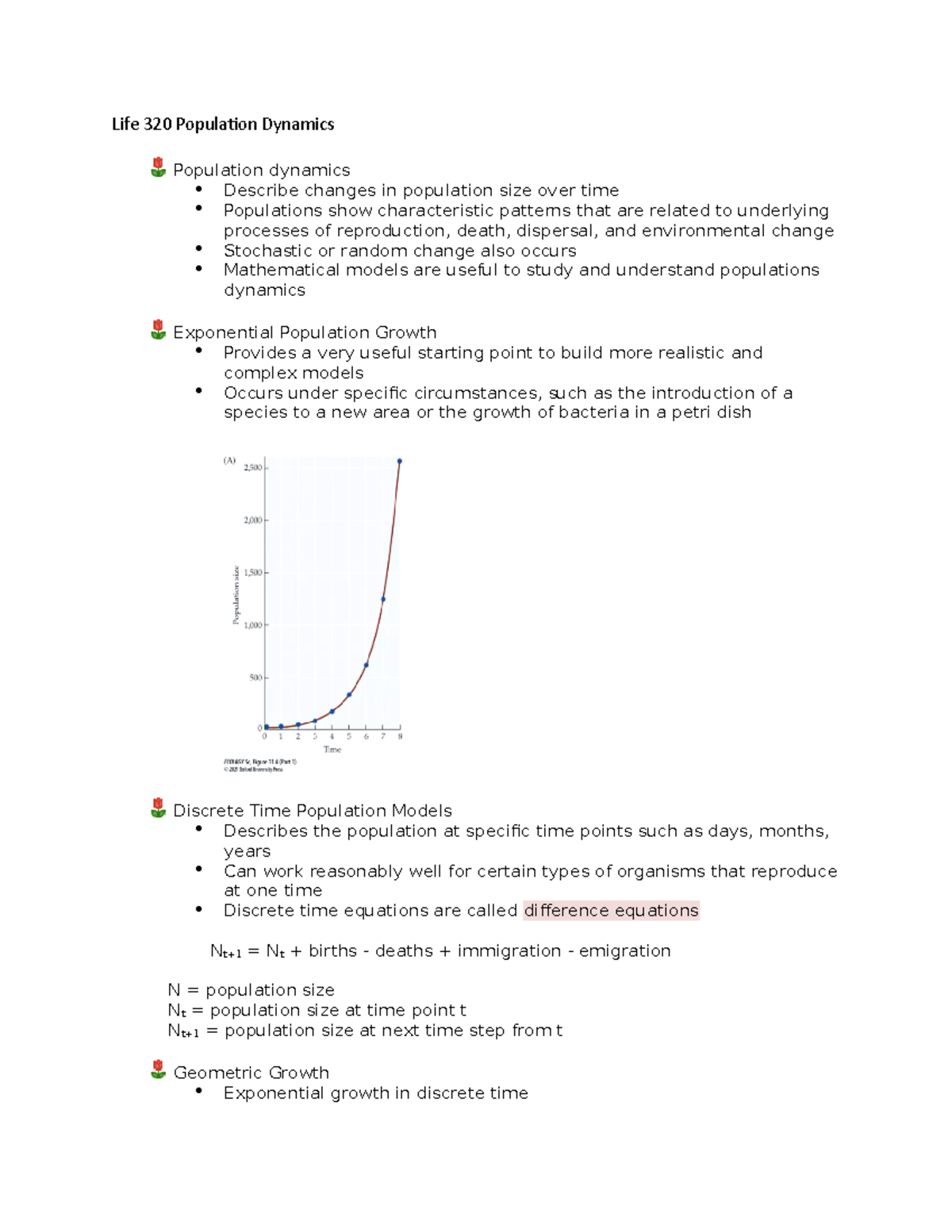 Life 320 Population Dynamics - Life 320 Population Dynamics Population dynamics Describe changes ...