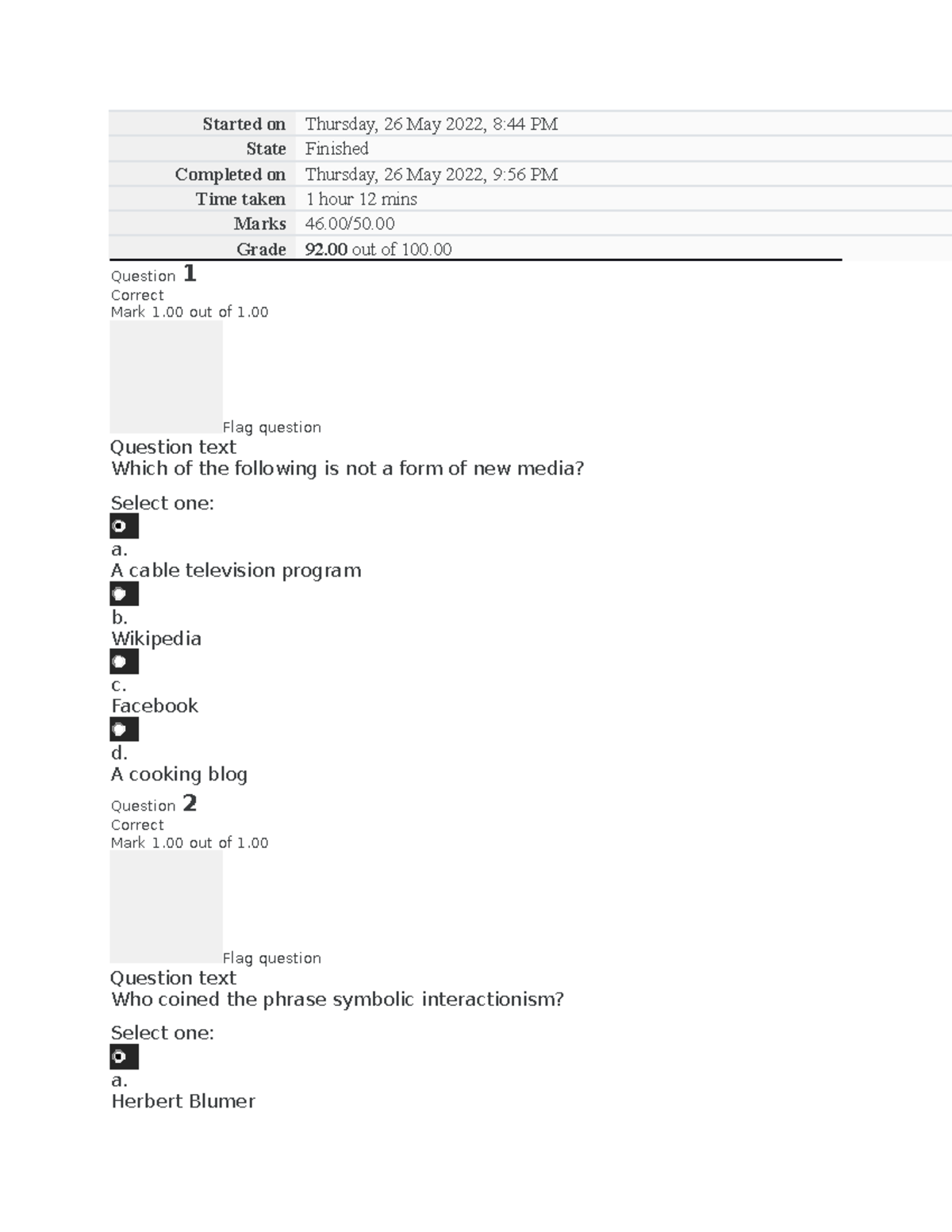 Review Quiz Unit 9 - Self Quiz Unit 9 - Introduction to Sociology SOC ...