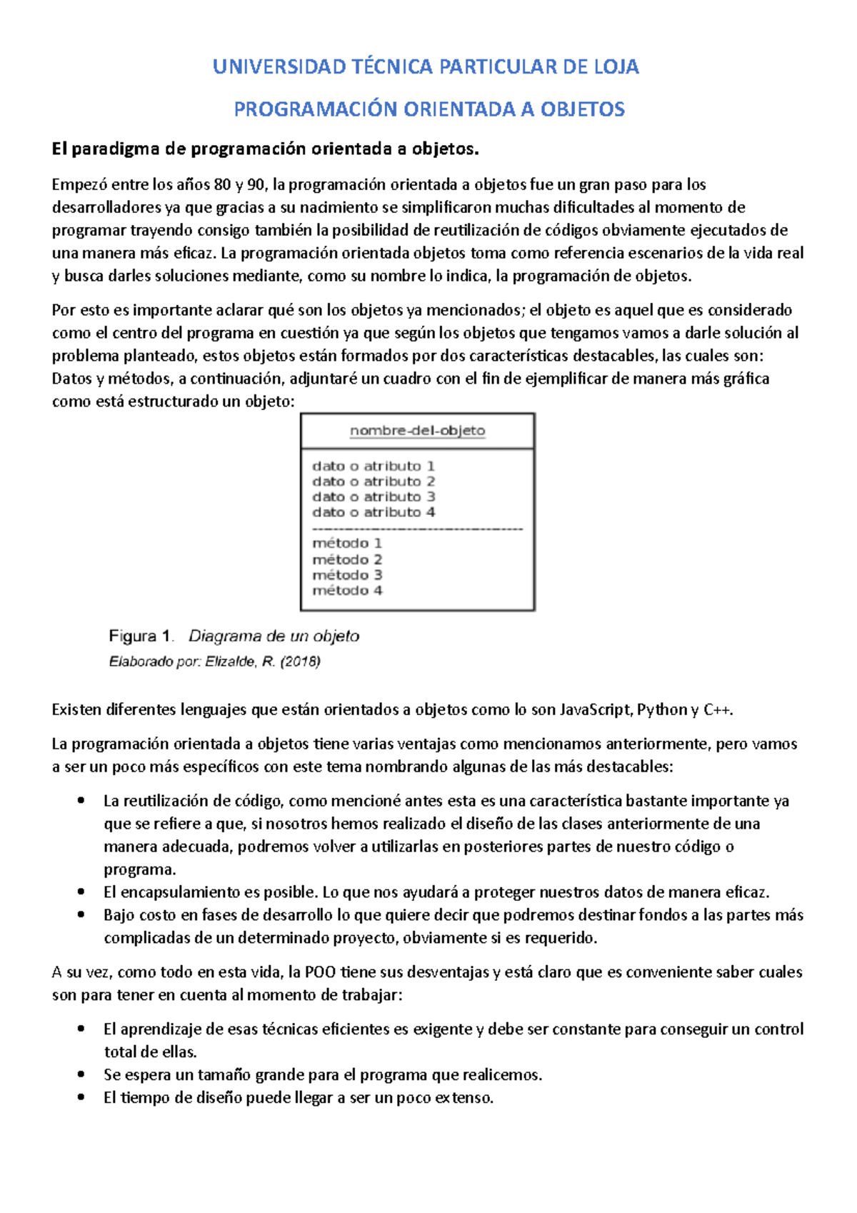 Paradigma de la POO - UNIVERSIDAD TÉCNICA PARTICULAR DE LOJA ...