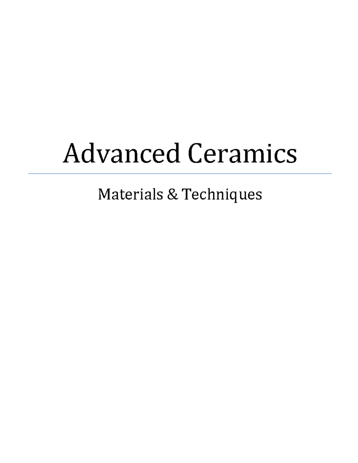 Advanced ceramics Handout sinai - Advanced Ceramics Materials ...