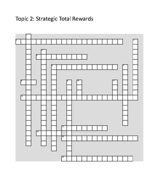 Topic 3 Job Analysis - Crossword Puzzle - Topic 3: Job Analysis ...