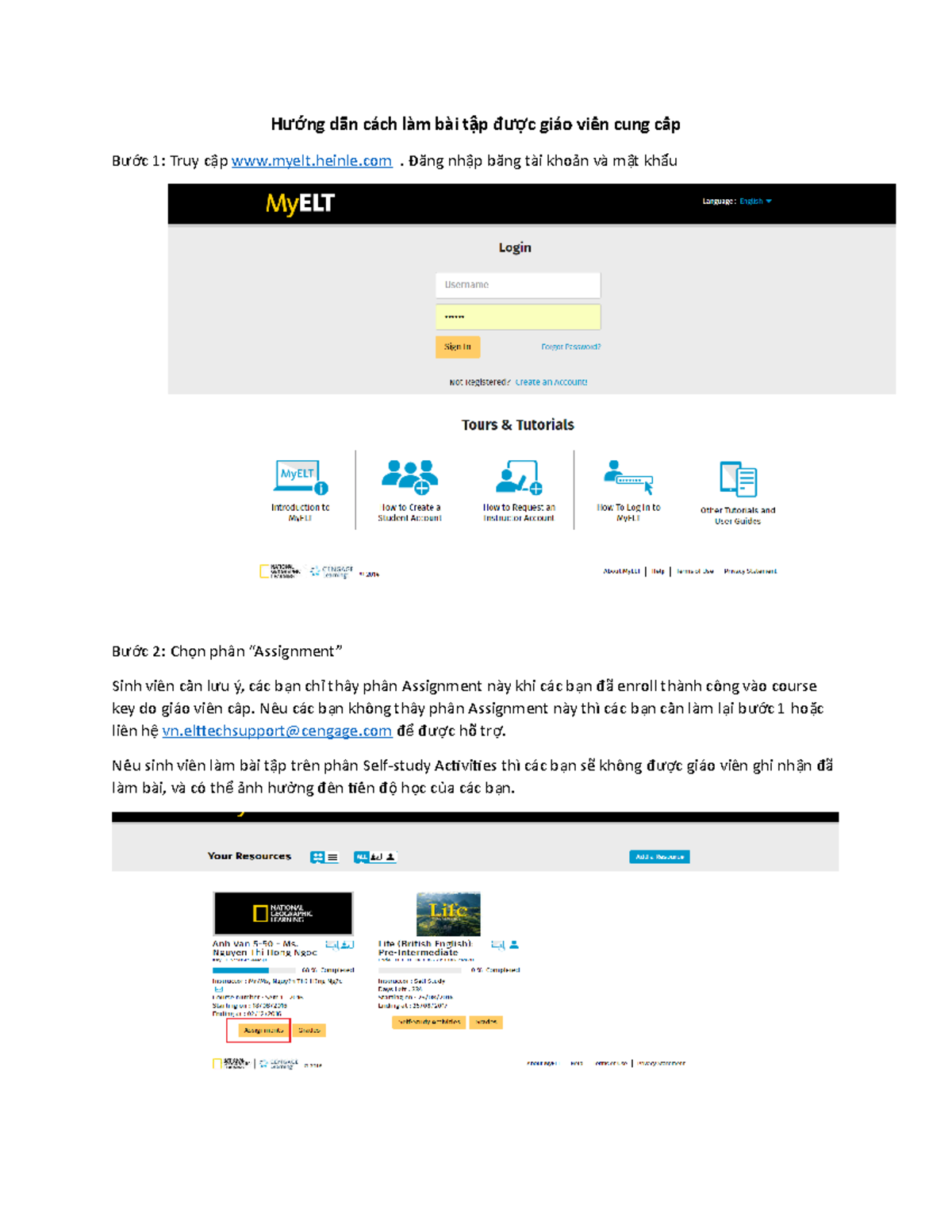 Hướng dẫn cách làm bài tập trên Myelt - H ướng dẫẫn cách làm bài t p đ ậ ược giáo viên cung cẫấp ...