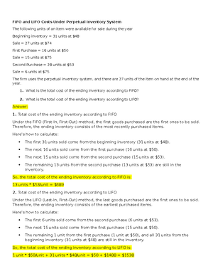 [Solved] FIFO and LIFO Costs Under Perpetual Inventory System The ...