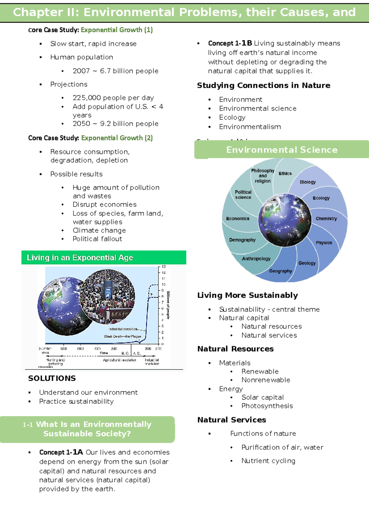 Environmental Science - Core Case Study: Exponential Growth (1) Slow ...