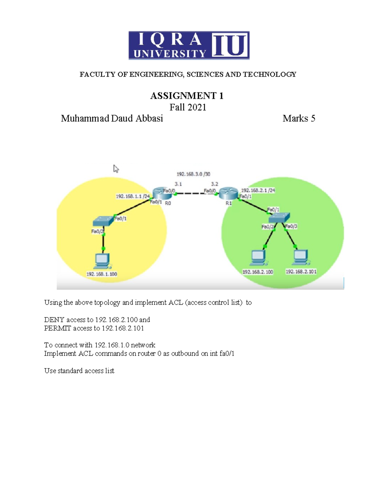 Assignment 1 - notes - Bachalor of software engenering - FACULTY OF ...