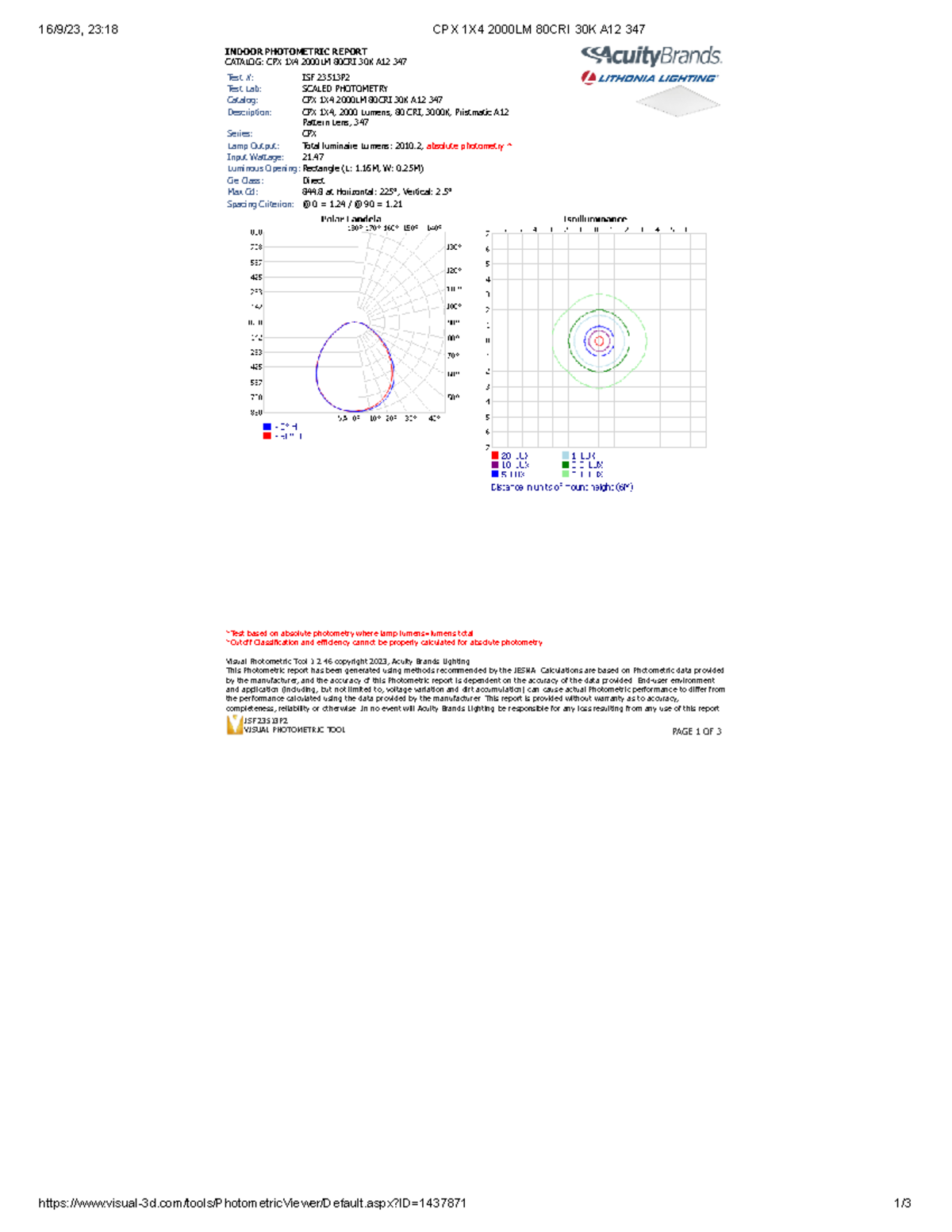 CPX 1X4 2000 LM 80CRI 30K A12 347 - aspx?ID=1437871 1/ INDOOR ...