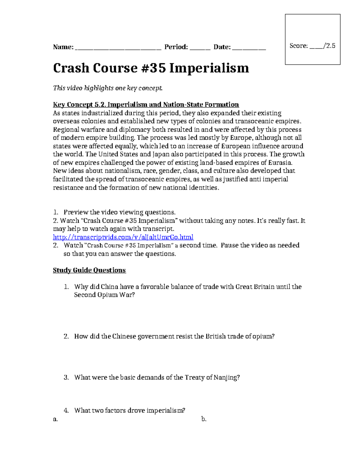 35-ccwh-imperialism - r;ehwkdsnf - Name ...