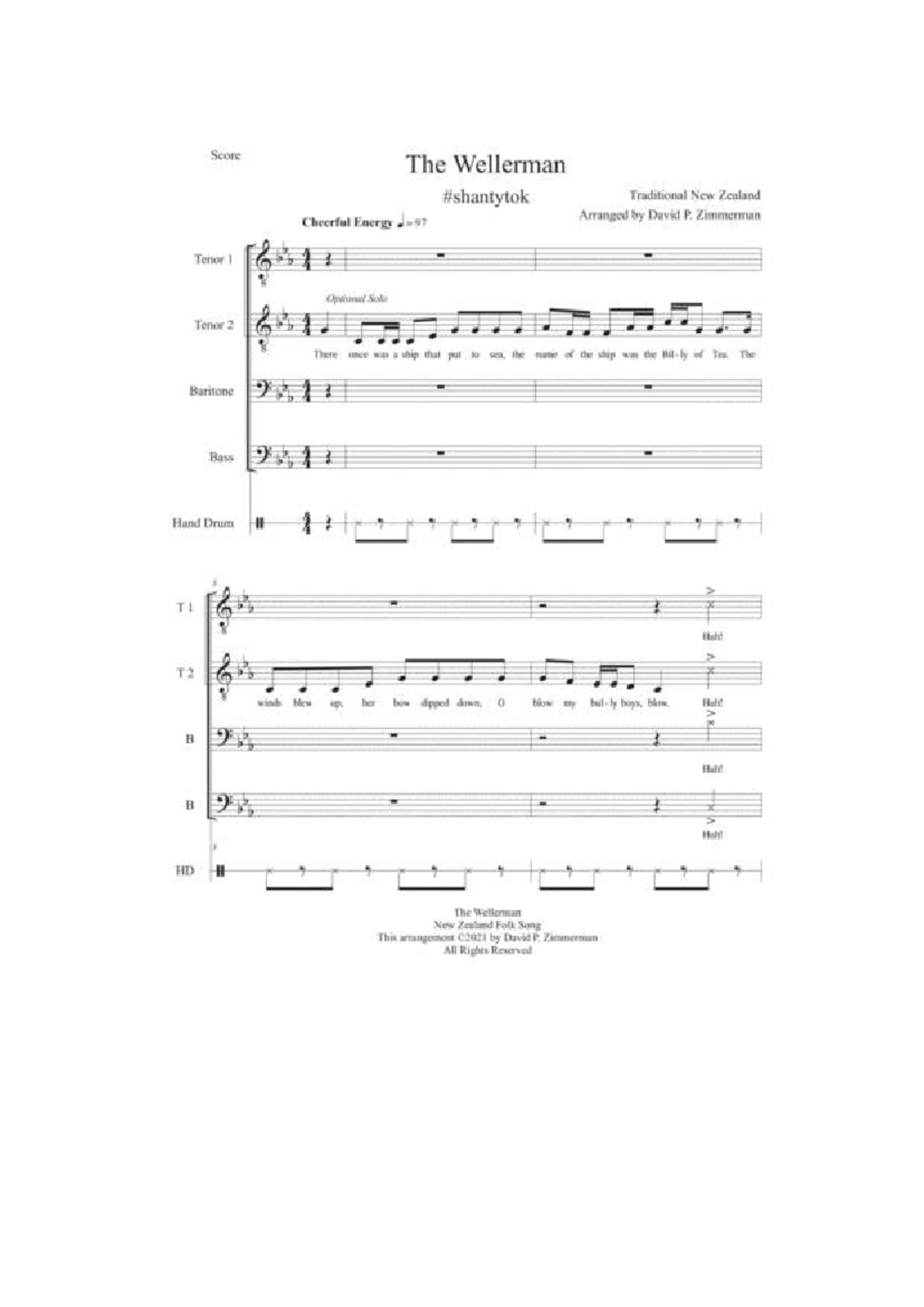 The wellerman - dfghdfgh - Score The Wellerman Traditional New Zealand ...