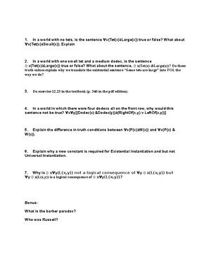 Logic Test 3 Study Guide - 1. Examine the ‘proof’ in exercise 6 on page ...