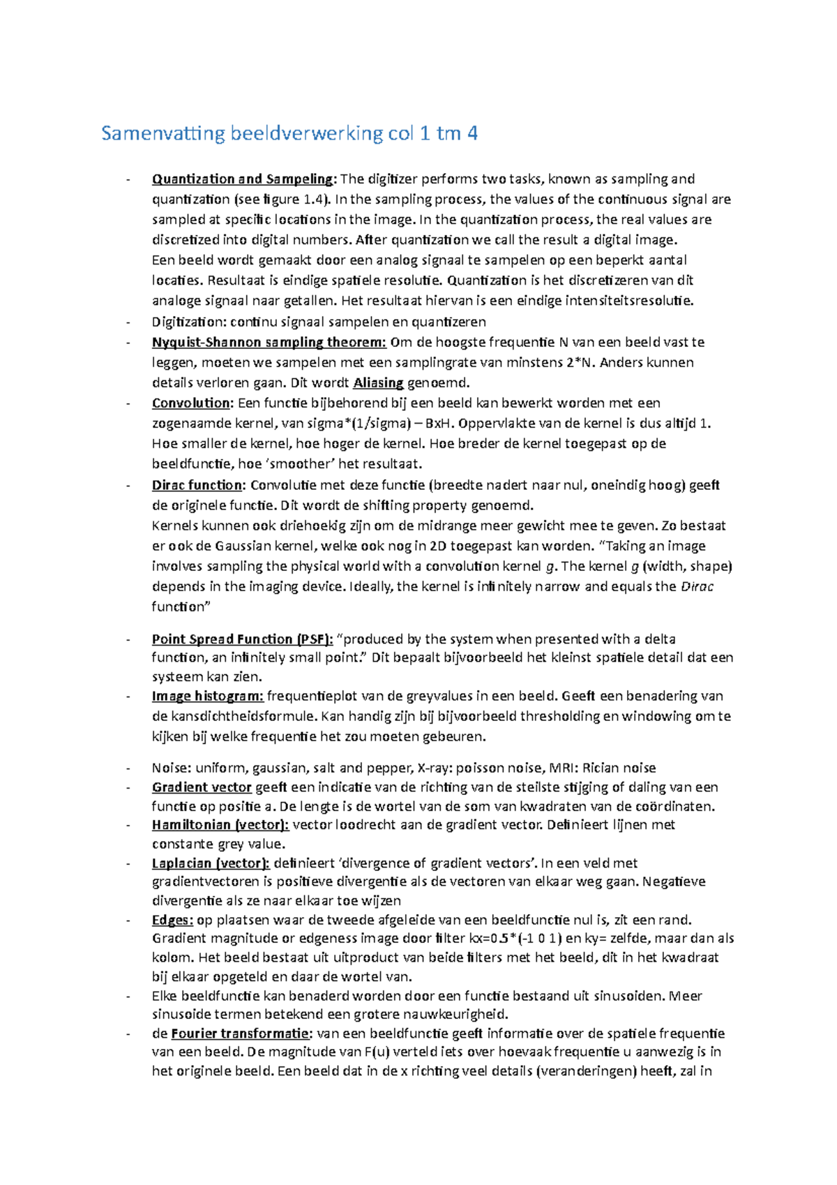 Samenvatting beelden roy scheffer 2 - Samenvatting beeldverwerking col ...