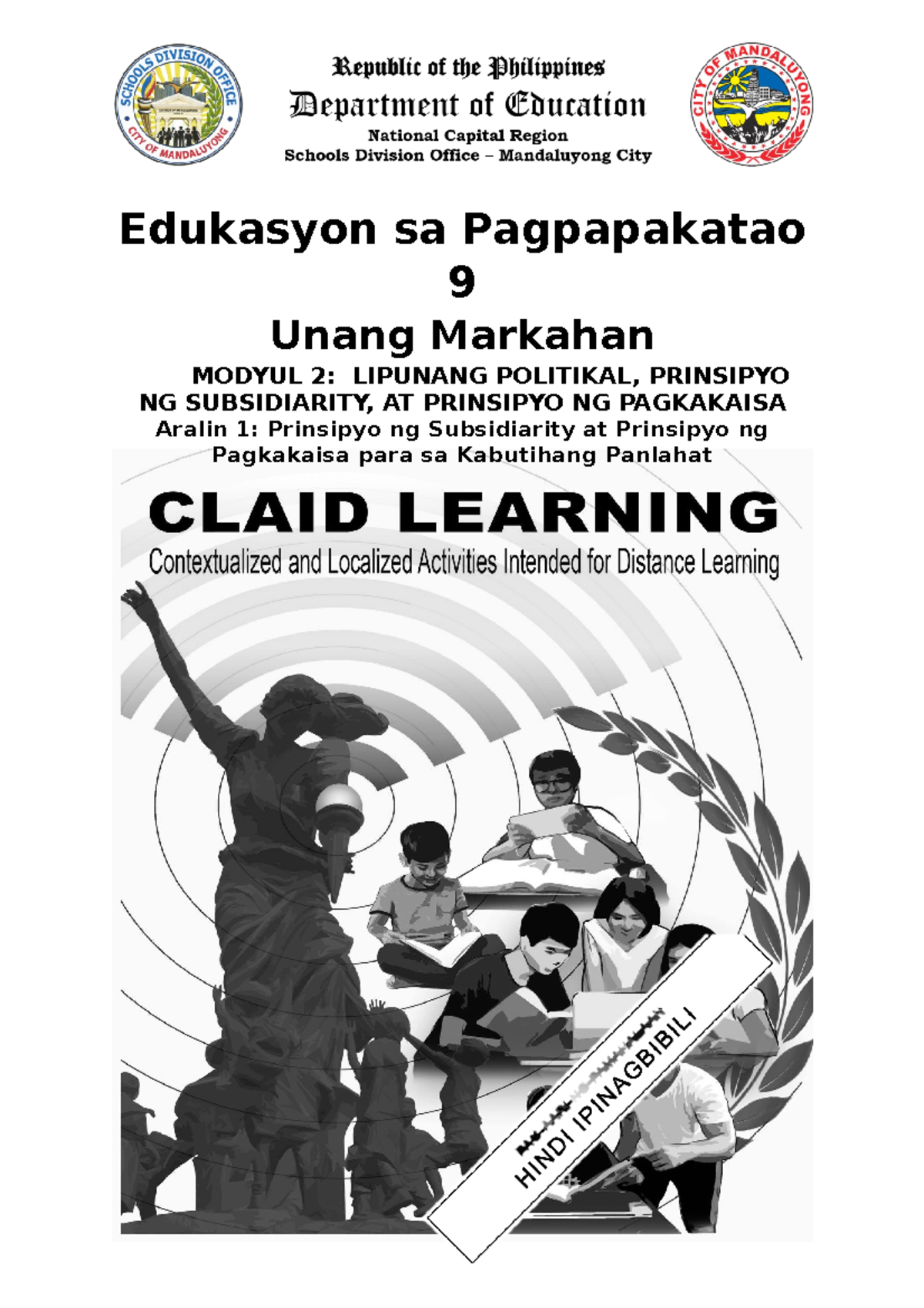 FILIPINO 9 KUWARTER 1 – MODYUL 2 ARALIN 1.2: Nang Minsang Naligaw si Adrian - BS Accountancy ...