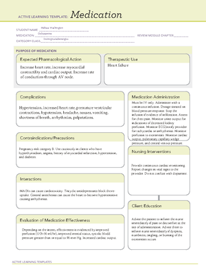 Medsheet potassium - medication template - ACTIVE LEARNING TEMPLATES ...