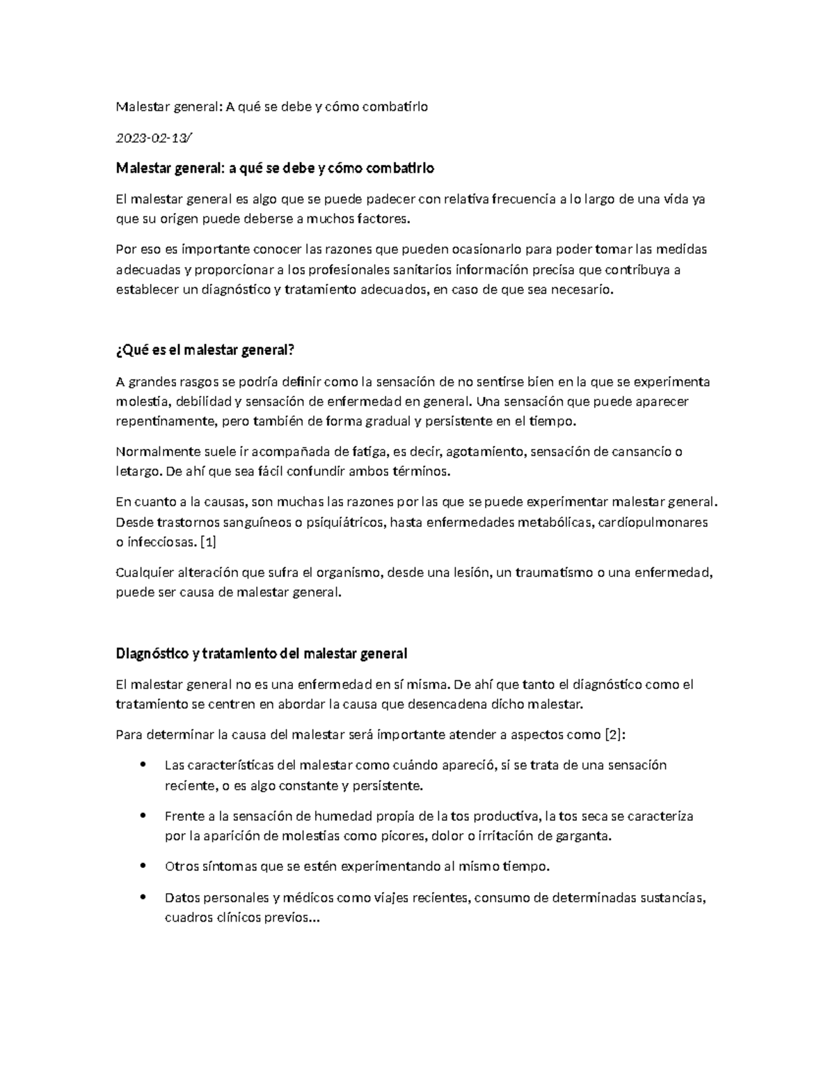 Malestar general - mlñcpmewfpma´kldnckla sñconajfc - Malestar general ...