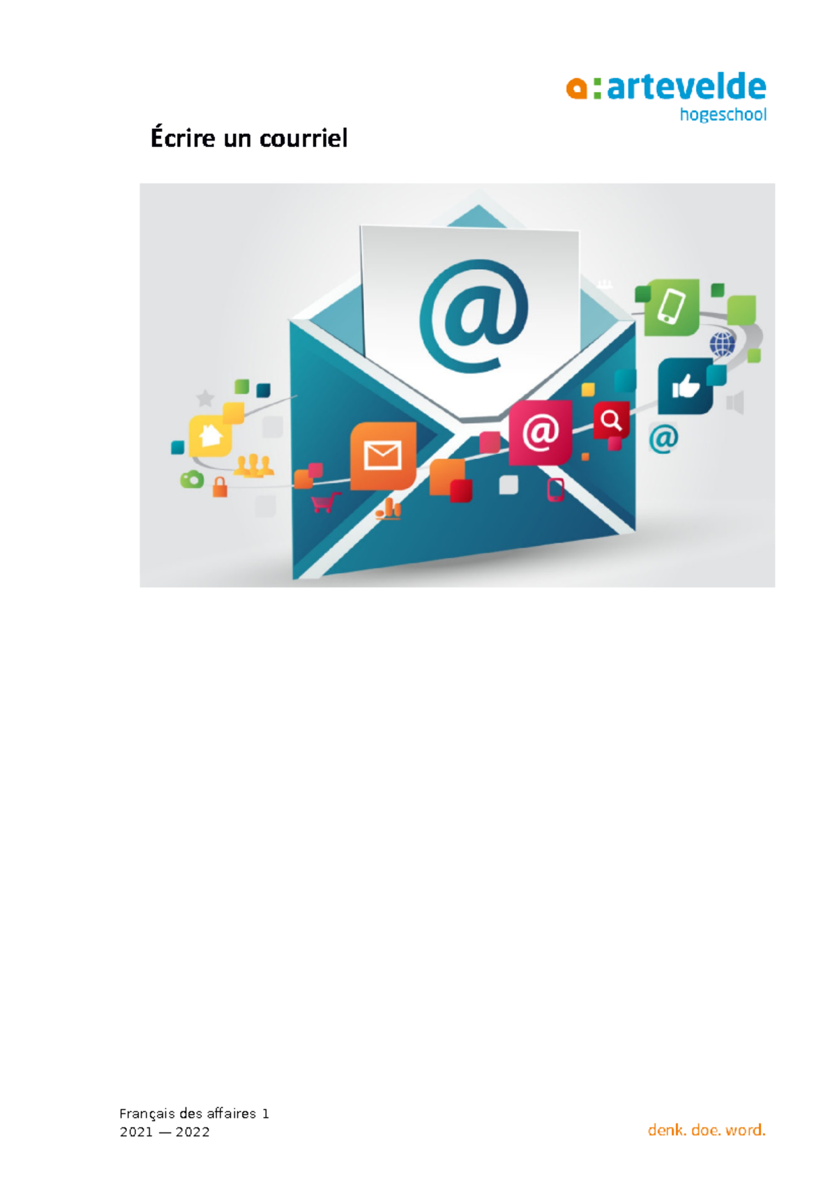 Écrire un courriel étudiant 2021 2022 - Écrire un courriel Français des ...